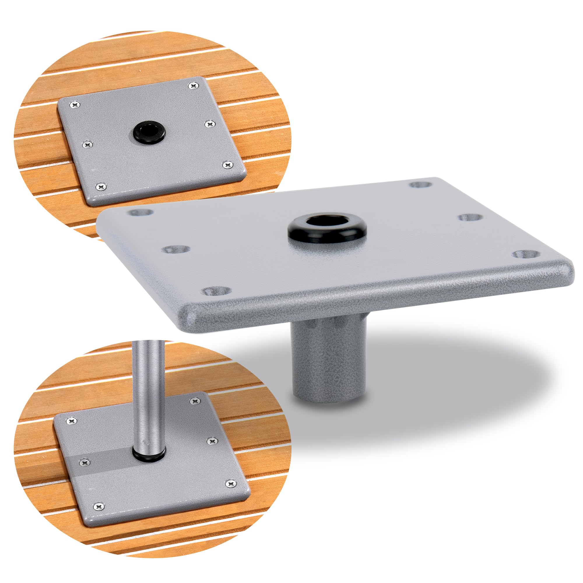 Snapklik.com : 7" X 7"Boat Seat Base,Aluminum Jon Bass Boat Seat Mount ...