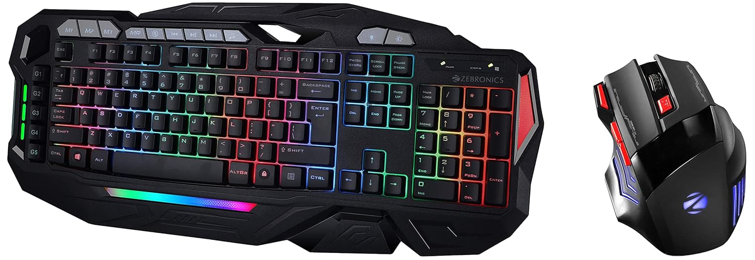 Amazon.in: Buy ZEBRONICS Zeb-Magnus USB Gaming Keyboard with LED Lights ...