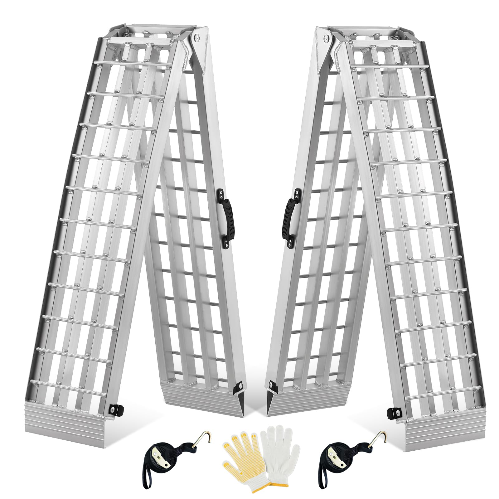 gardhom 2PCS 7.5' Heavy Duty Ramps 3000lbs Capacity Aluminum Folding ...