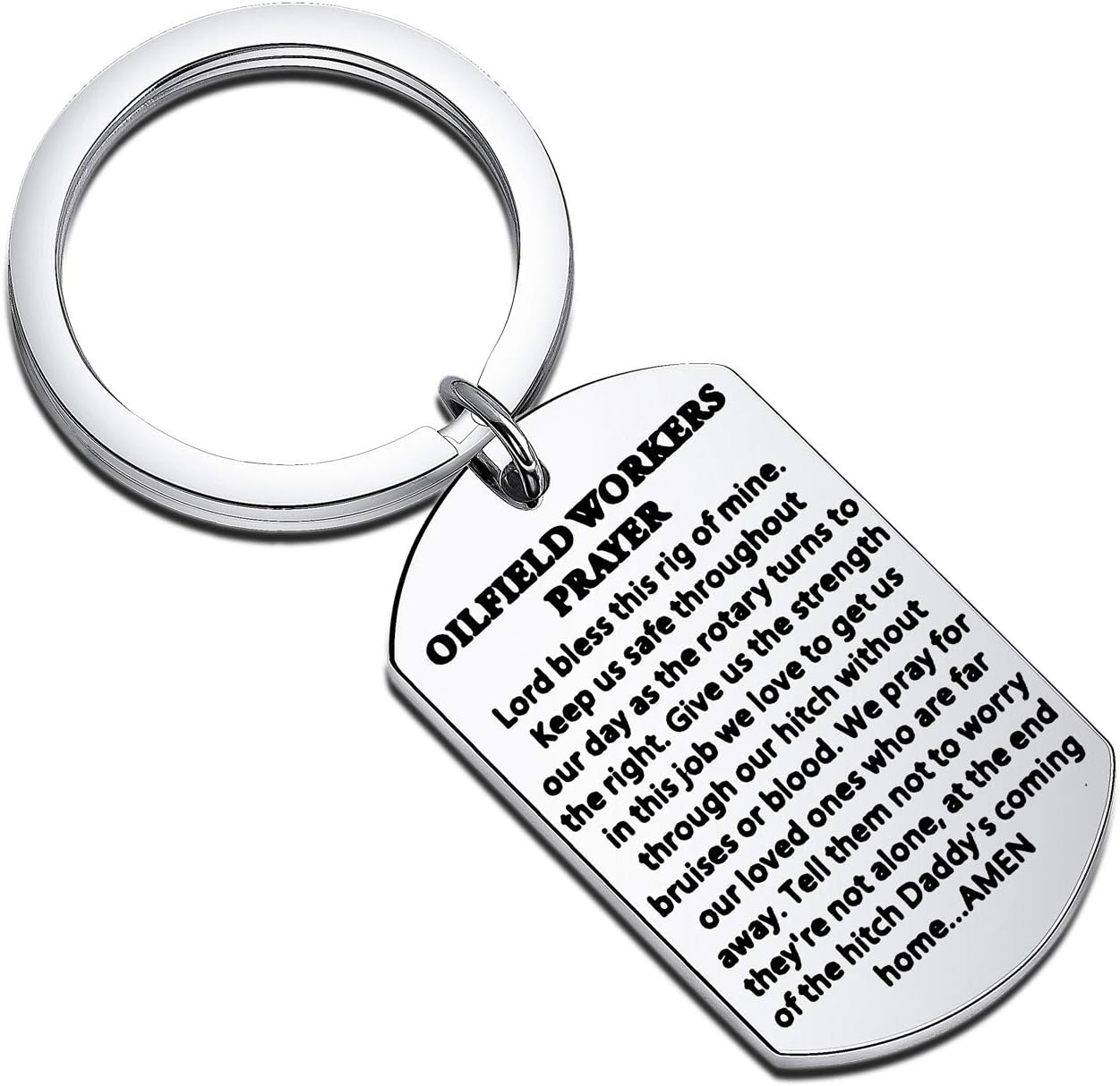 WUSUANED Oilfield Worker Gift Oilfield Workers Prayer Keychain Oilfield ...