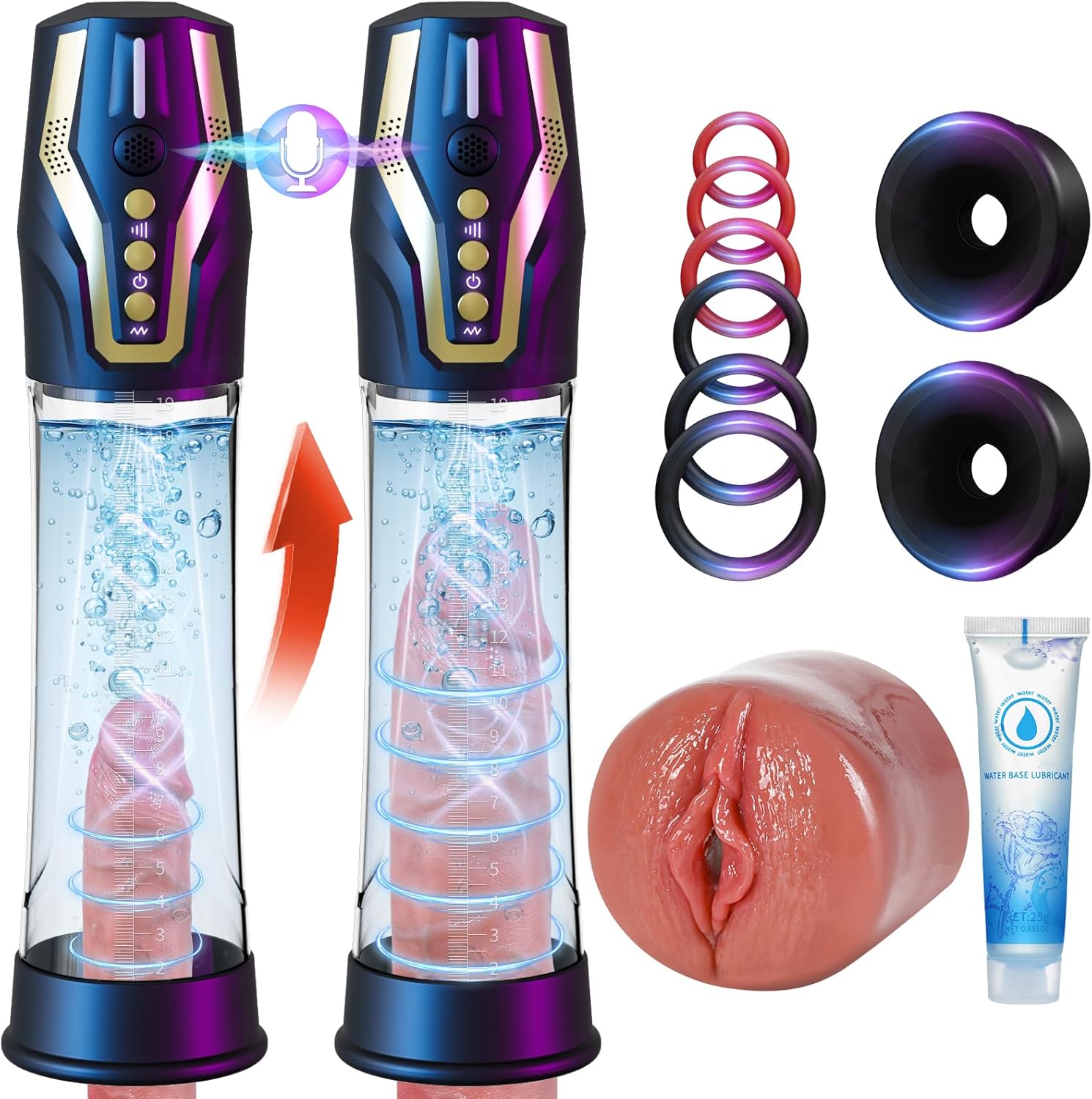 Pompes à Pénis Vaginette Masturbateur Automatique - Contrôle Vocal ...