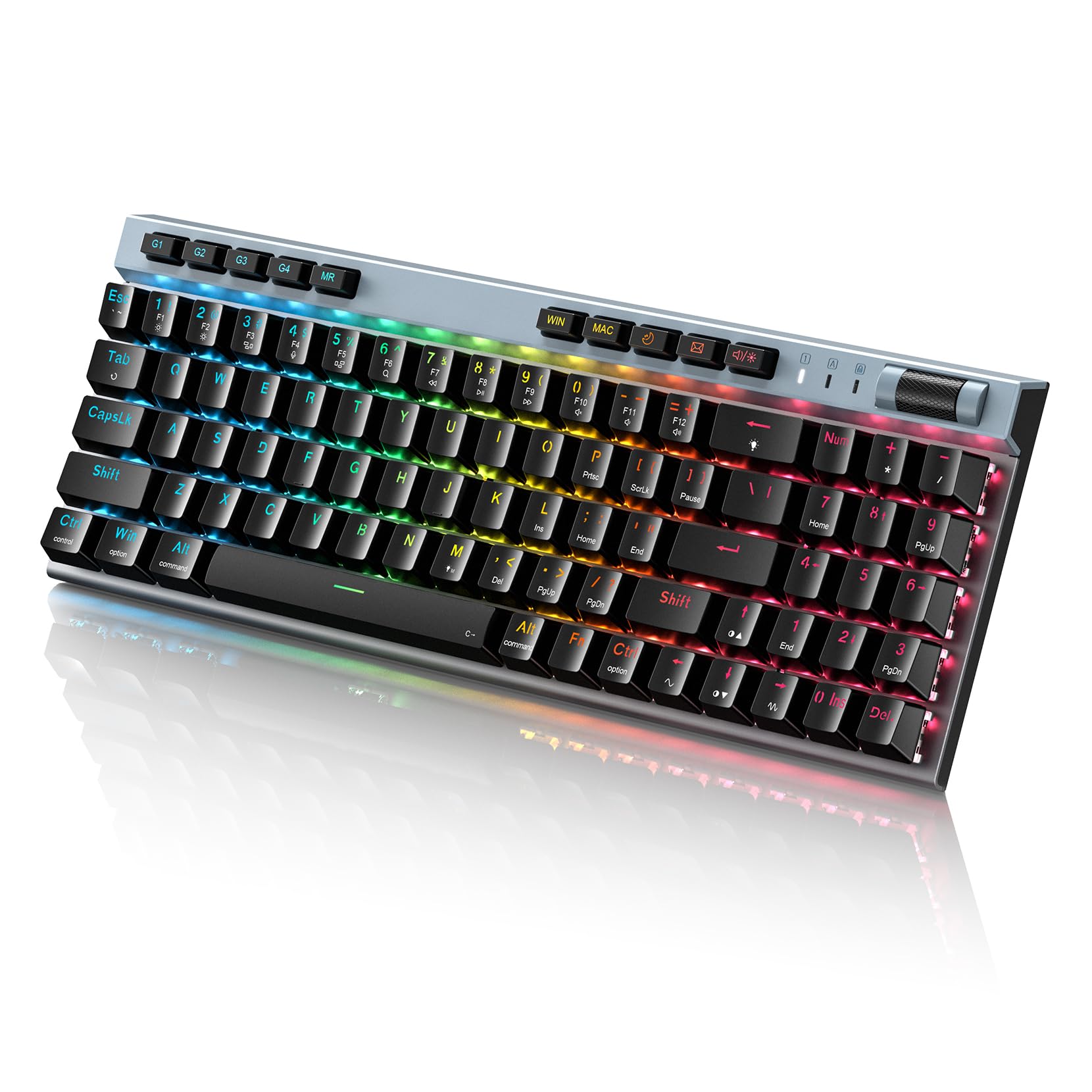 Amazon.com: RGB Mechanical Gaming Keyboard, 78 Keys Hot-Swap Mechanical ...