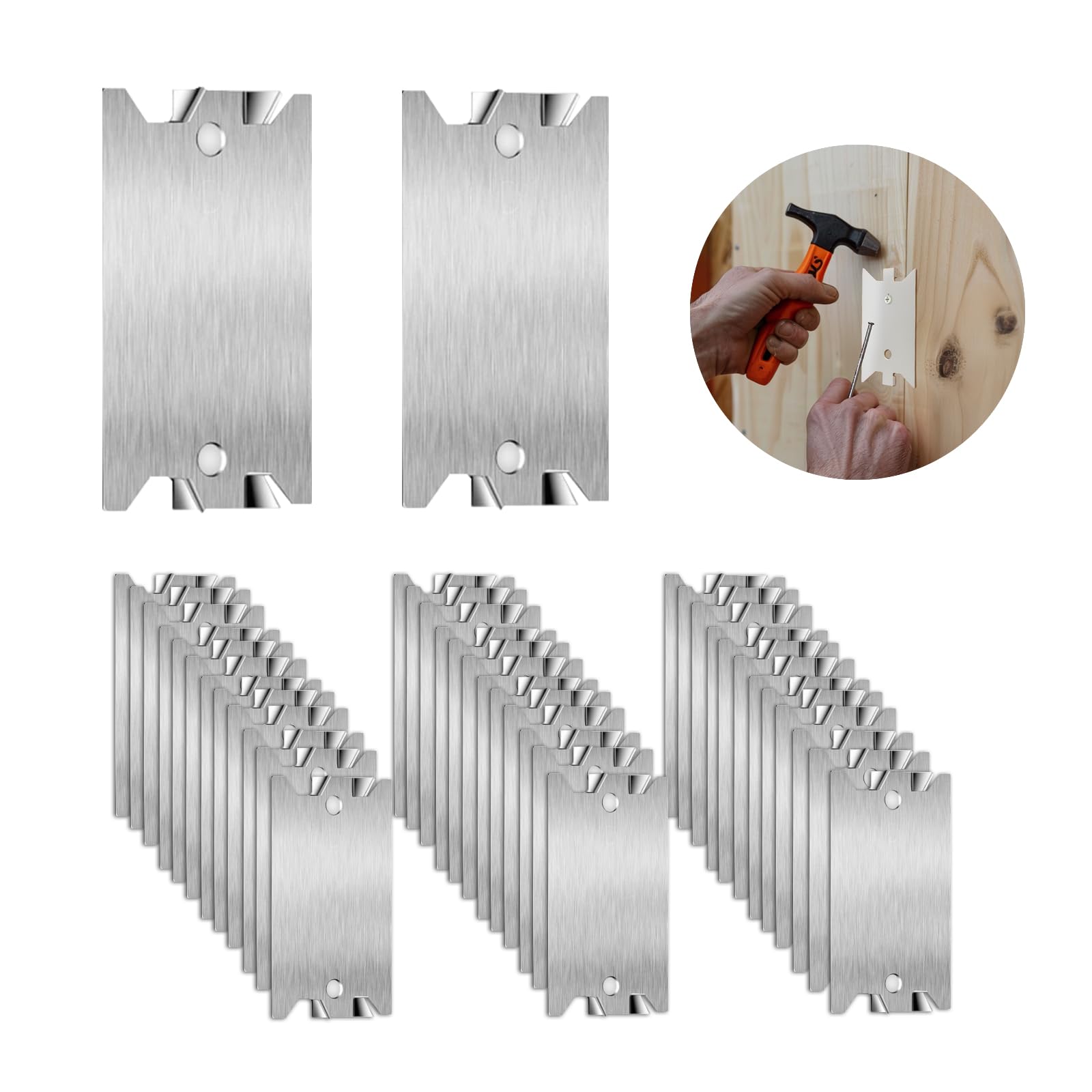 Nail Plates for Wood Studs 1.5 x 2.5 Inch Nail Plate Studguards Sharp ...