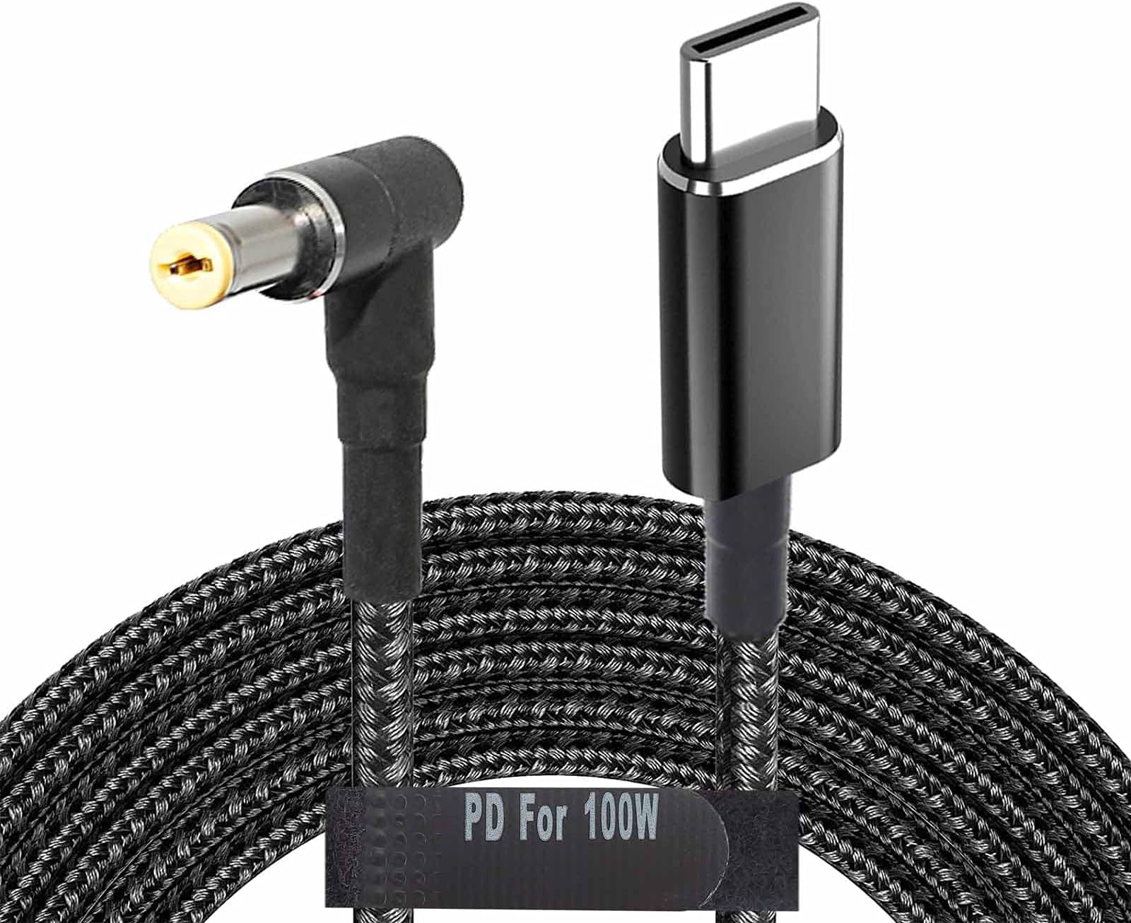 Amazon.com: USB C to 5.5mm Adapter Cable Braided 19V 20V 100W Power ...