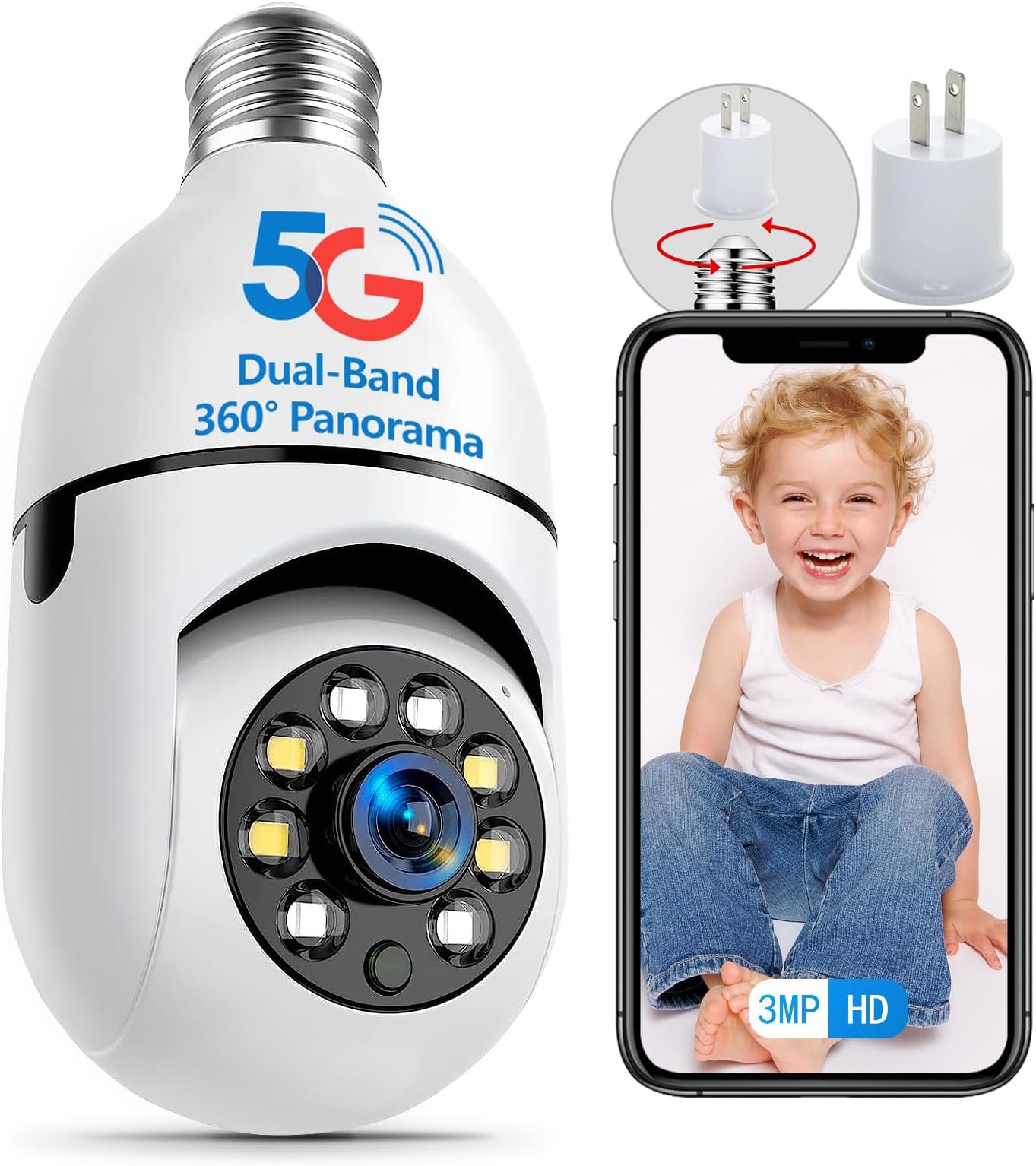 Amazon.com: Light Socket Security Camera,Best Light Bulb Security ...
