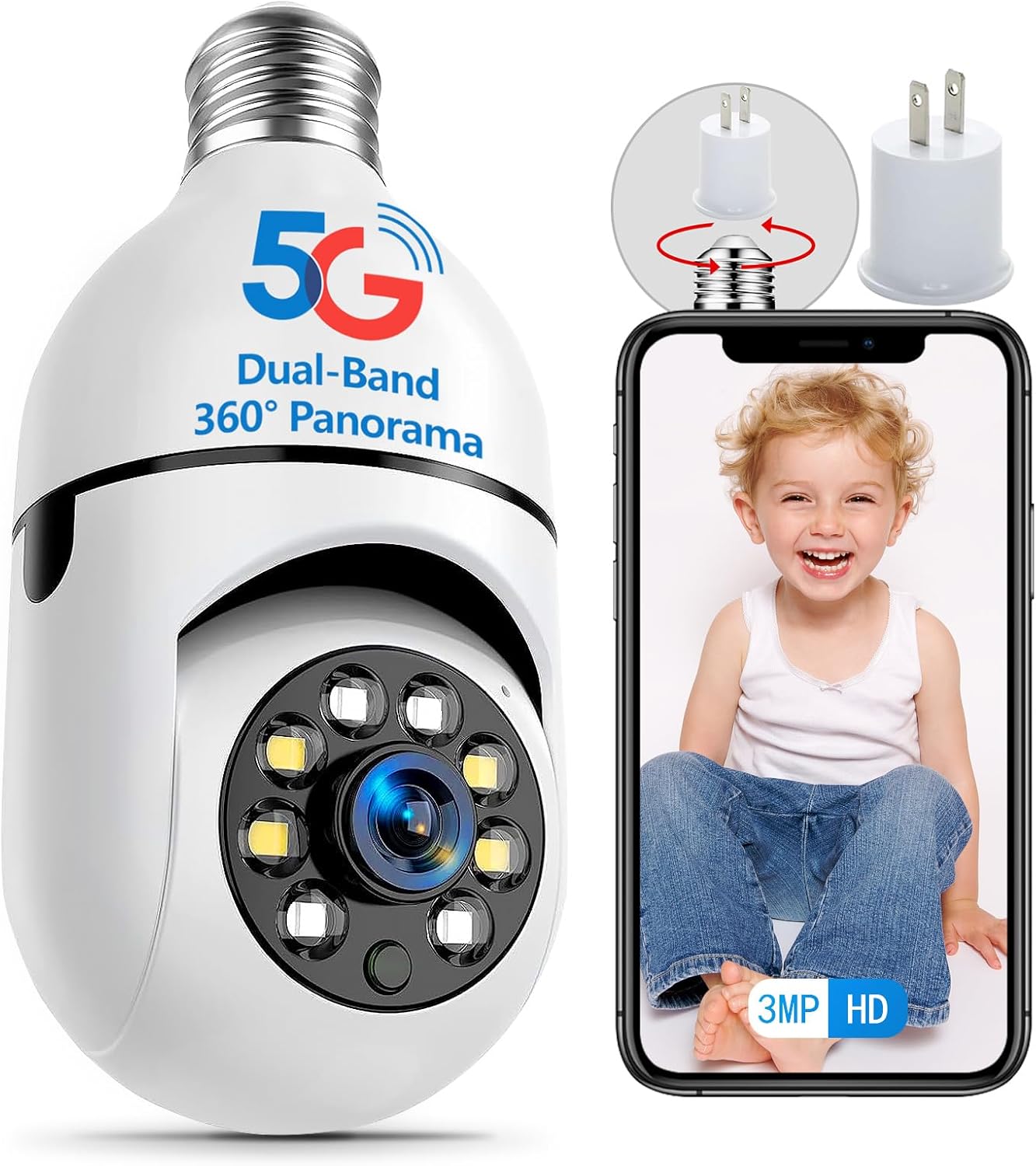 Amazon.com : Light Socket Security Camera,Best Light Bulb Security ...