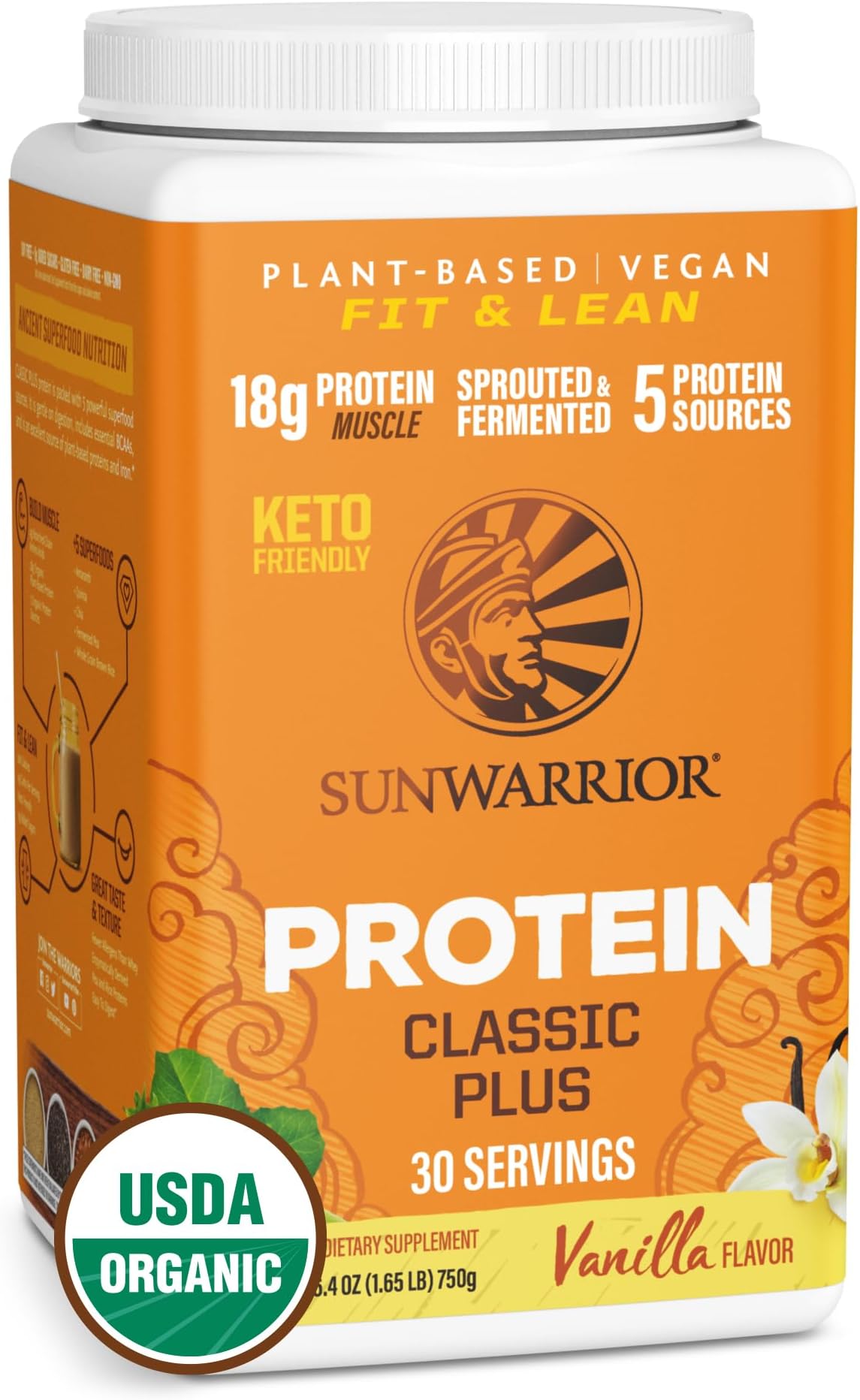 Amazon.com: Sunwarrior Warrior Blend - Organic Vegan Plant Protein ...