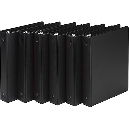 Amazon.com : Small 6 Ring Binder 3 x 5 inches : Round Ring Binders ...