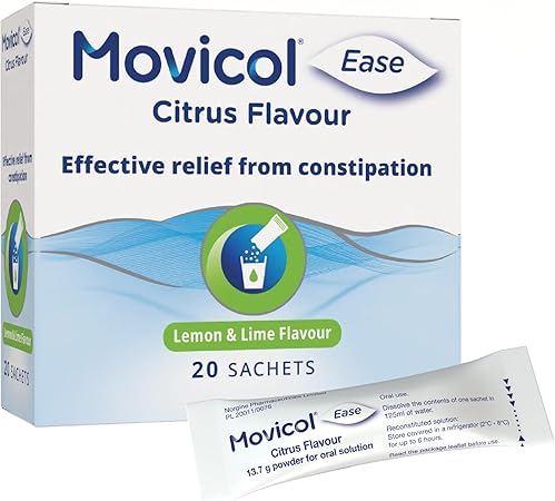 Movicol Ease Stick Sachets, Citrus, 20 Sachets, Constipation Relief for ...