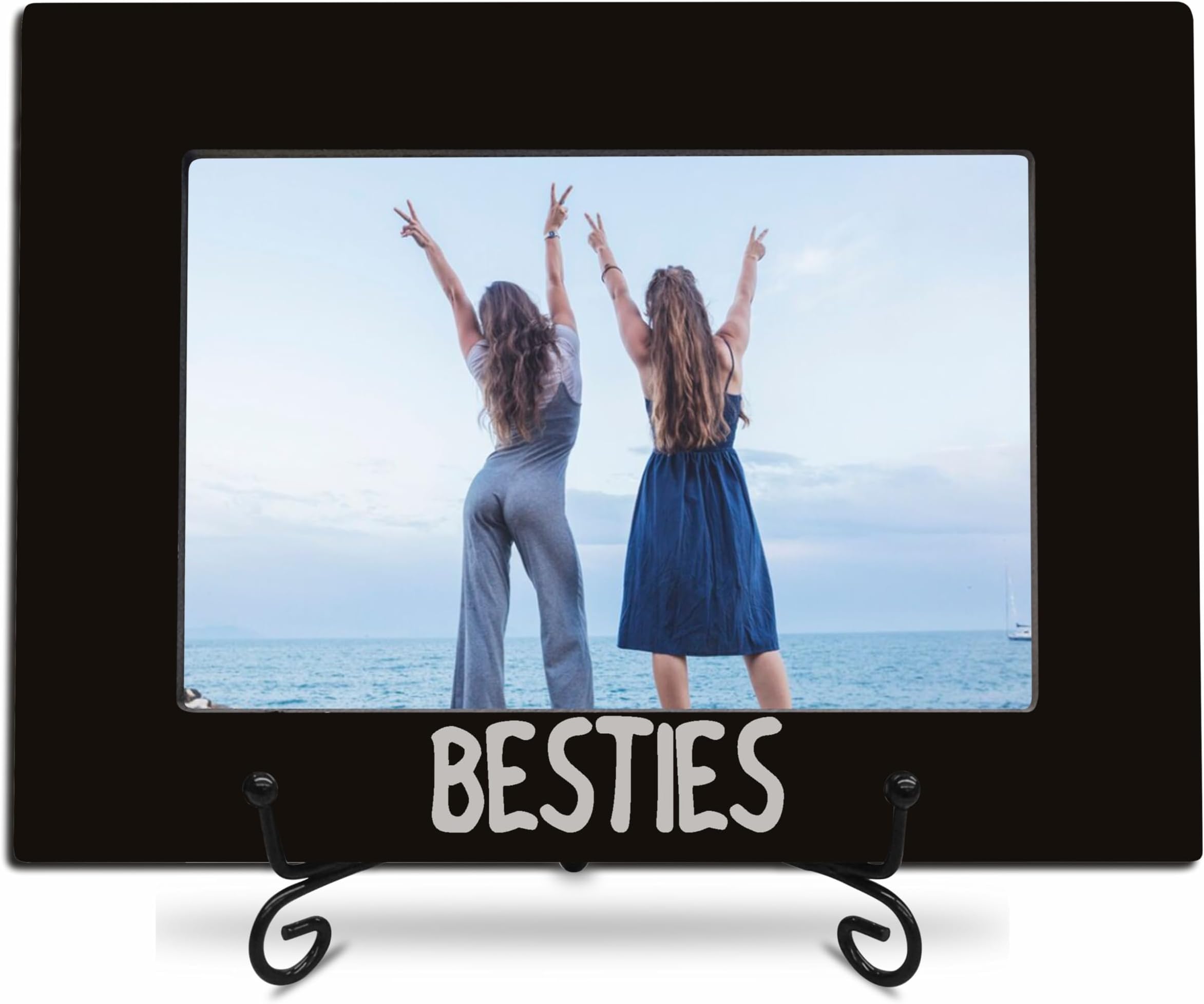 Amazon.com - 4"X 6" Wooden Photo Frame With A Metal Stand - Besties ...