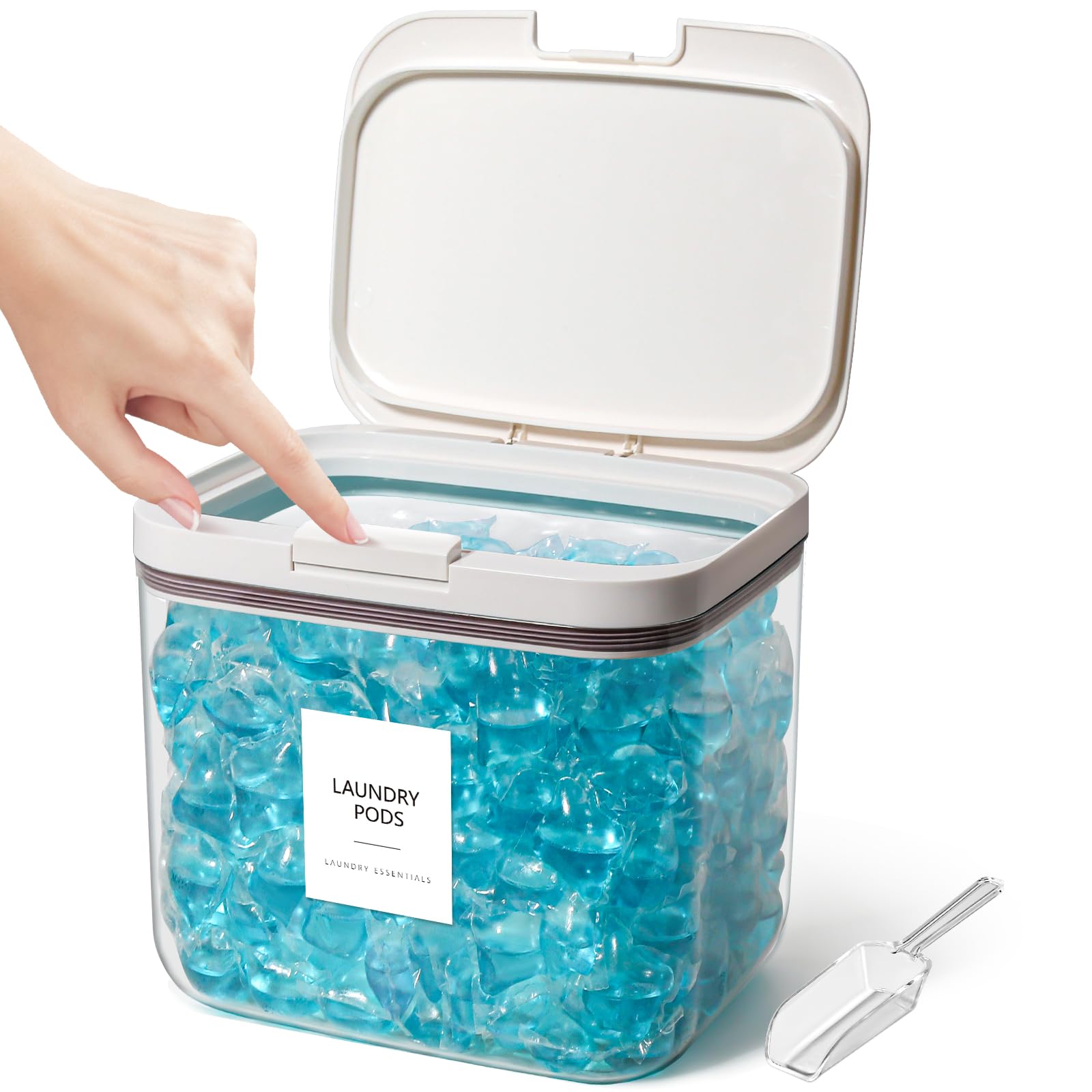 Snapklik.com : Laundry Pods Container, 1 Pack 4.76 Qt / 152 Fl Oz ...