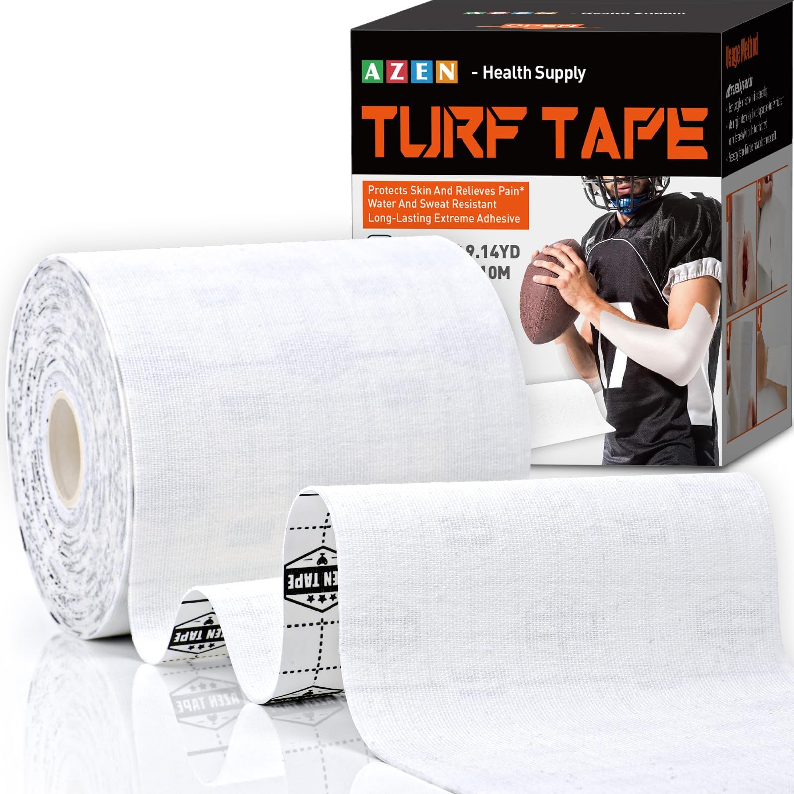 Amazon.com: 2 Rolls Football Turf Tape,10.9 Yards Extra Wide Athletic ...