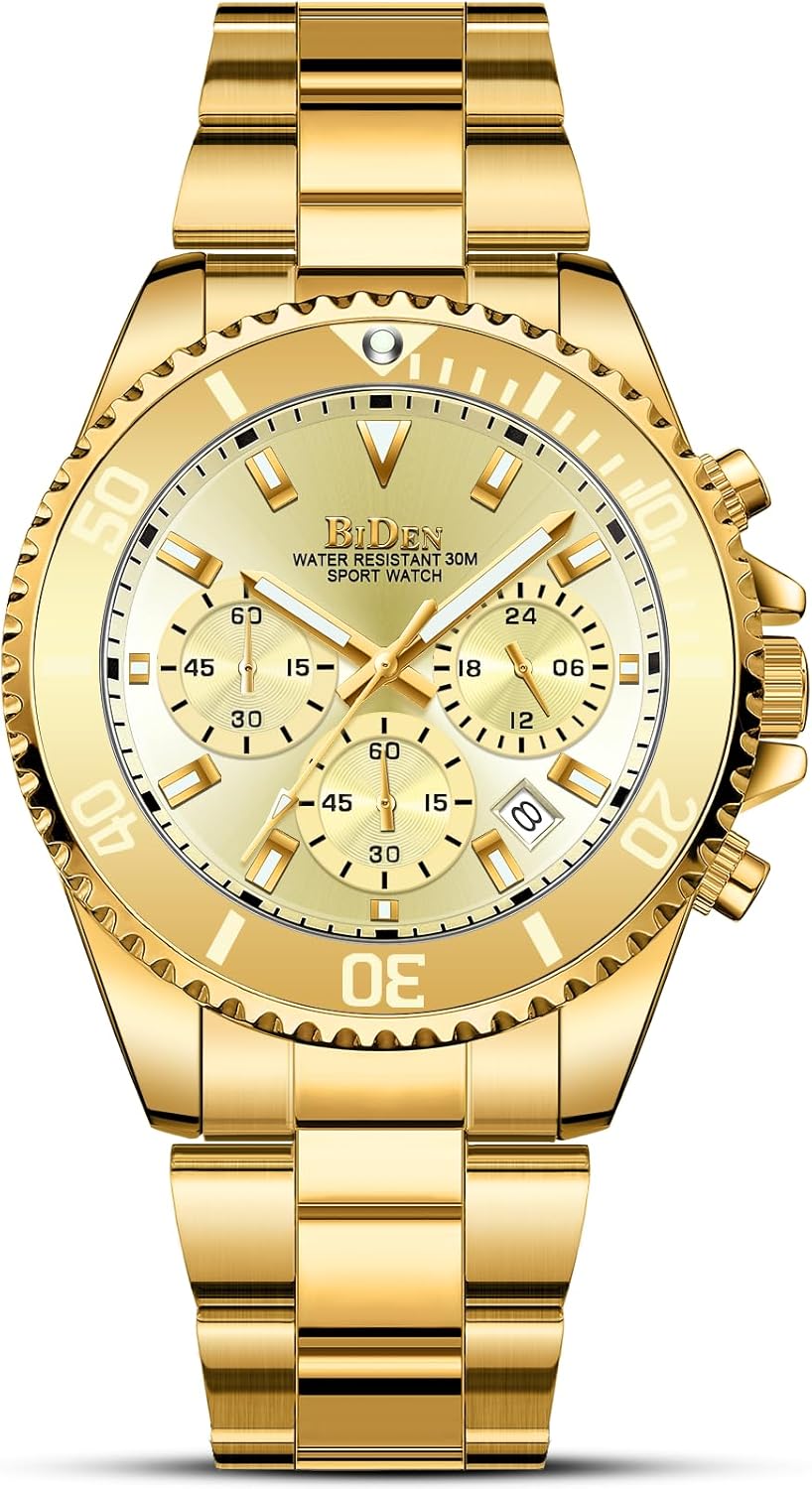 BIDEN Mens Watches Men Designer Chronograph Military Waterproof ...