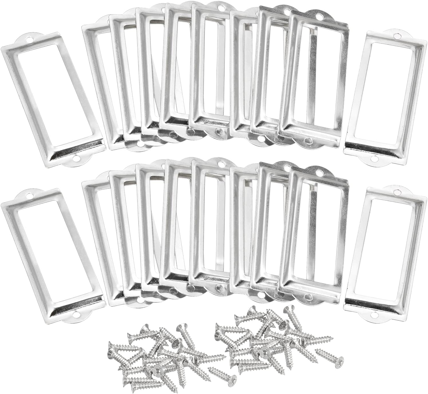 Amazon.com : uxcell Metal Label Holders, 83x30mm 30pcs File Name Card ...