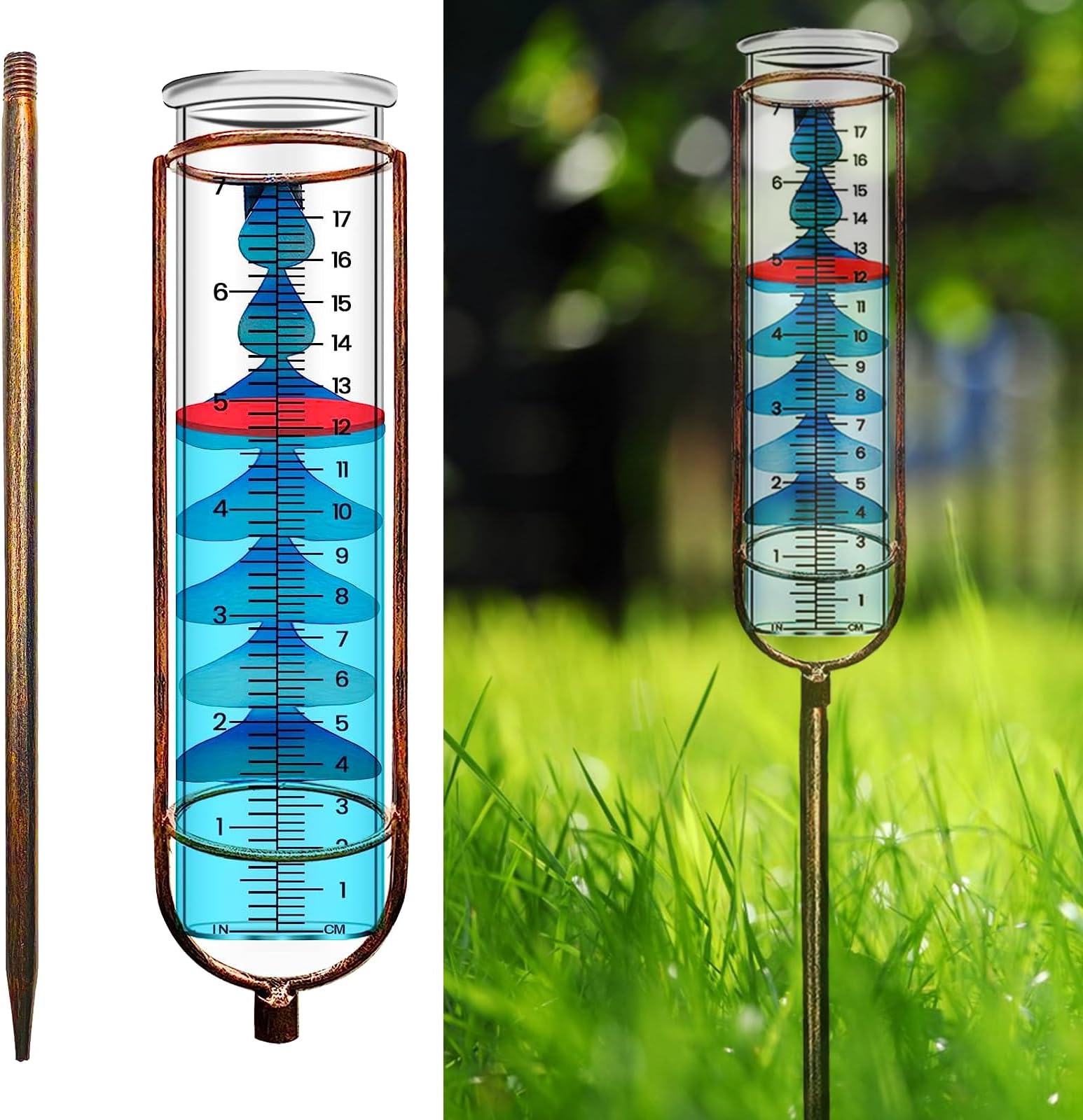 Amazon.com : HUAQMDE Rain Guage Outdoor, Freeze Proof rain Gauge ...