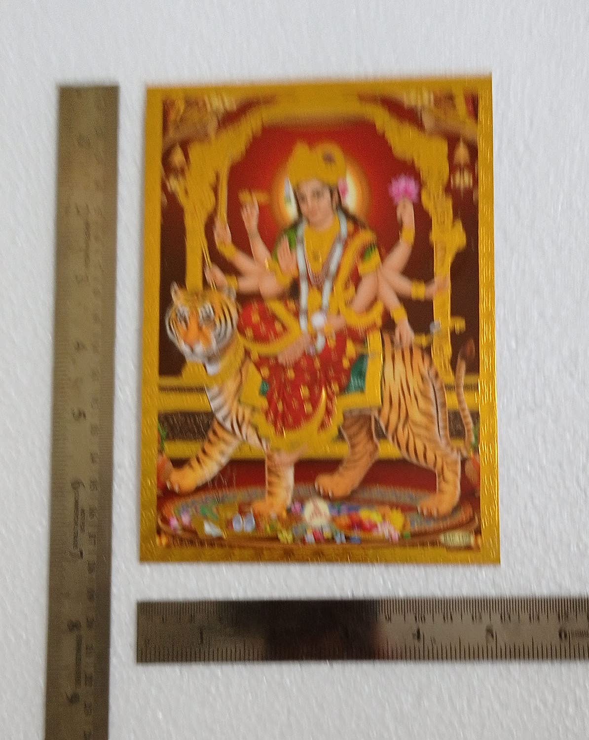 Maa Amba Durga Bhavani - 5x7 inch Laminated Sticker : Amazon.in: Home ...
