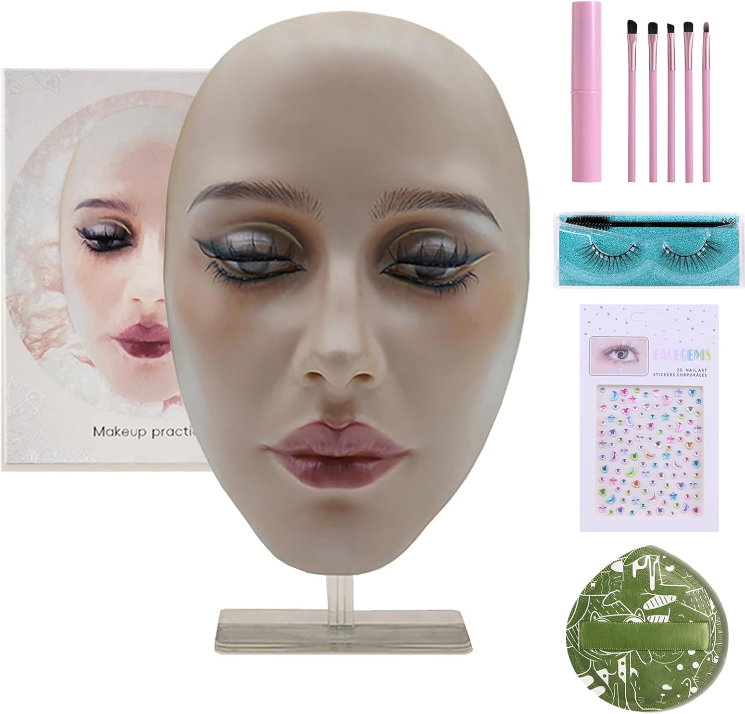 Amazon.com: 2024 Upgraded Makeup Practice Face for European and ...