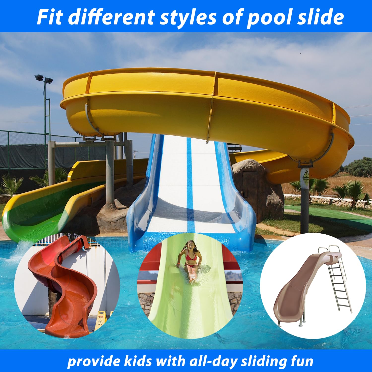 Water Slide Accessories Pool Slide Spray Kit - Stainless Steel Nozzles ...