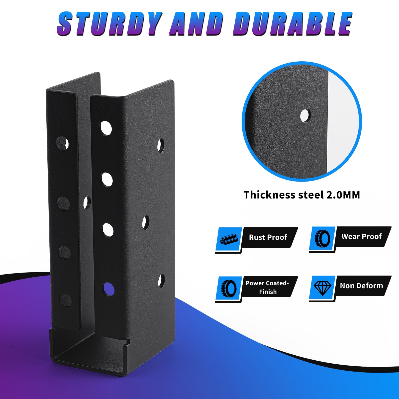 Snapklik.com : 12 Pcs Concealed Joist Hangers,2"x6" Outdoor Trim ...