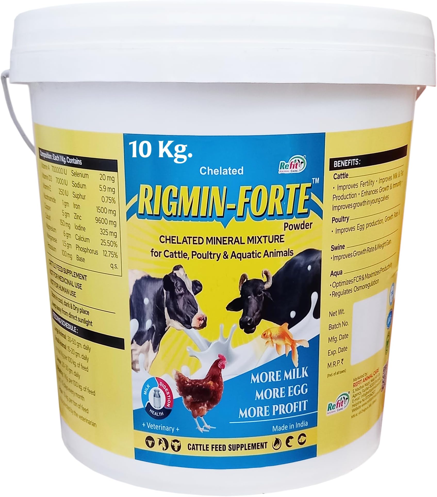 Buy REFIT ANIMAL CARE Chelated Mineral Mixture for Cow Buffalo Goat Pig ...