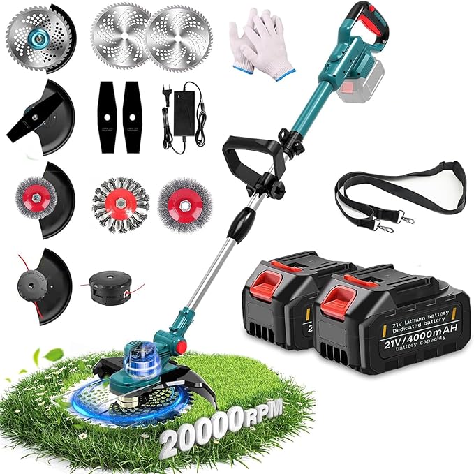 Amazon.com : Electric Weed Eater 7lb Ultra-Light Weed Wacker Battery ...