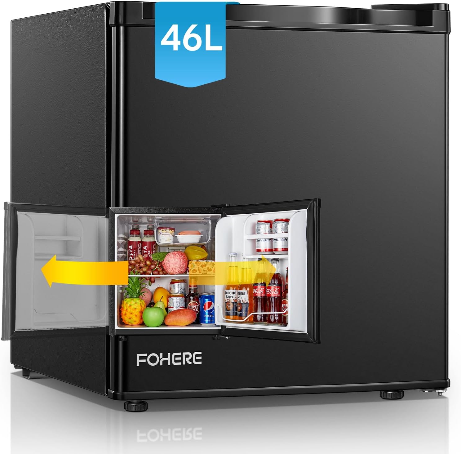 MaxxHome Mini frigo tavolo mono porta 38L - 230V, design Retrò, adatto ...