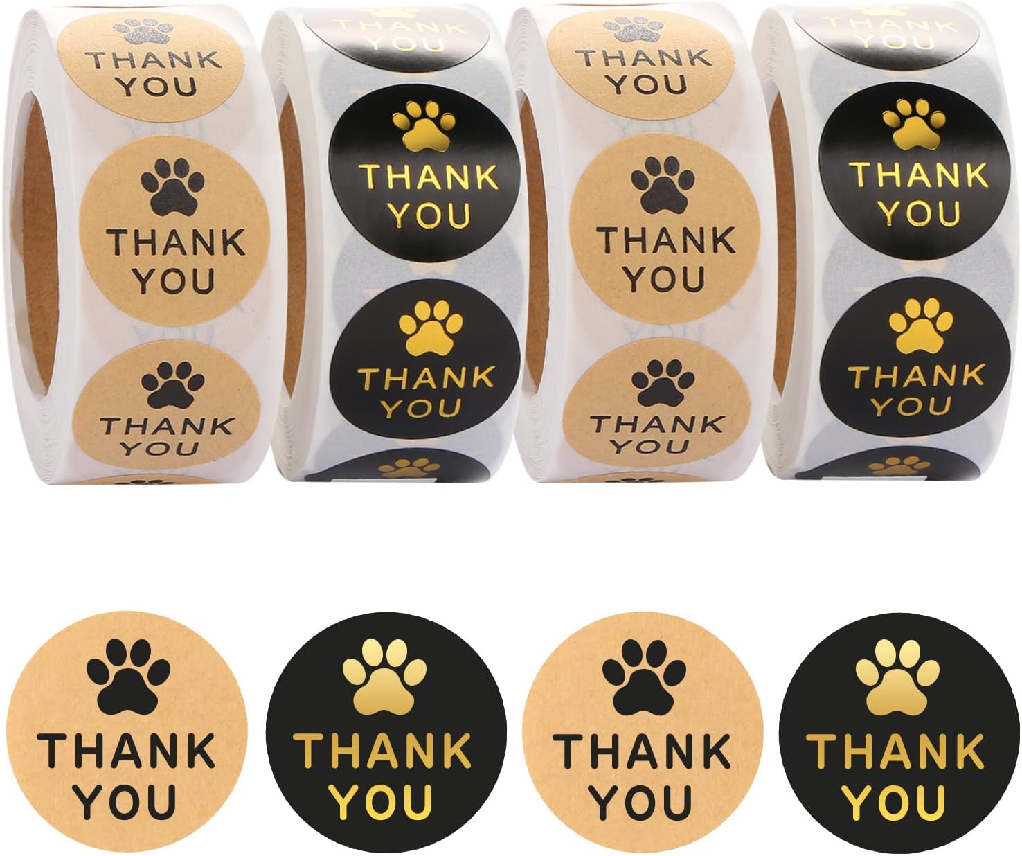 Amazon.com : WIRESTER 1.5 Inch Round Stickers, 500 Labels Per Roll in 5 ...