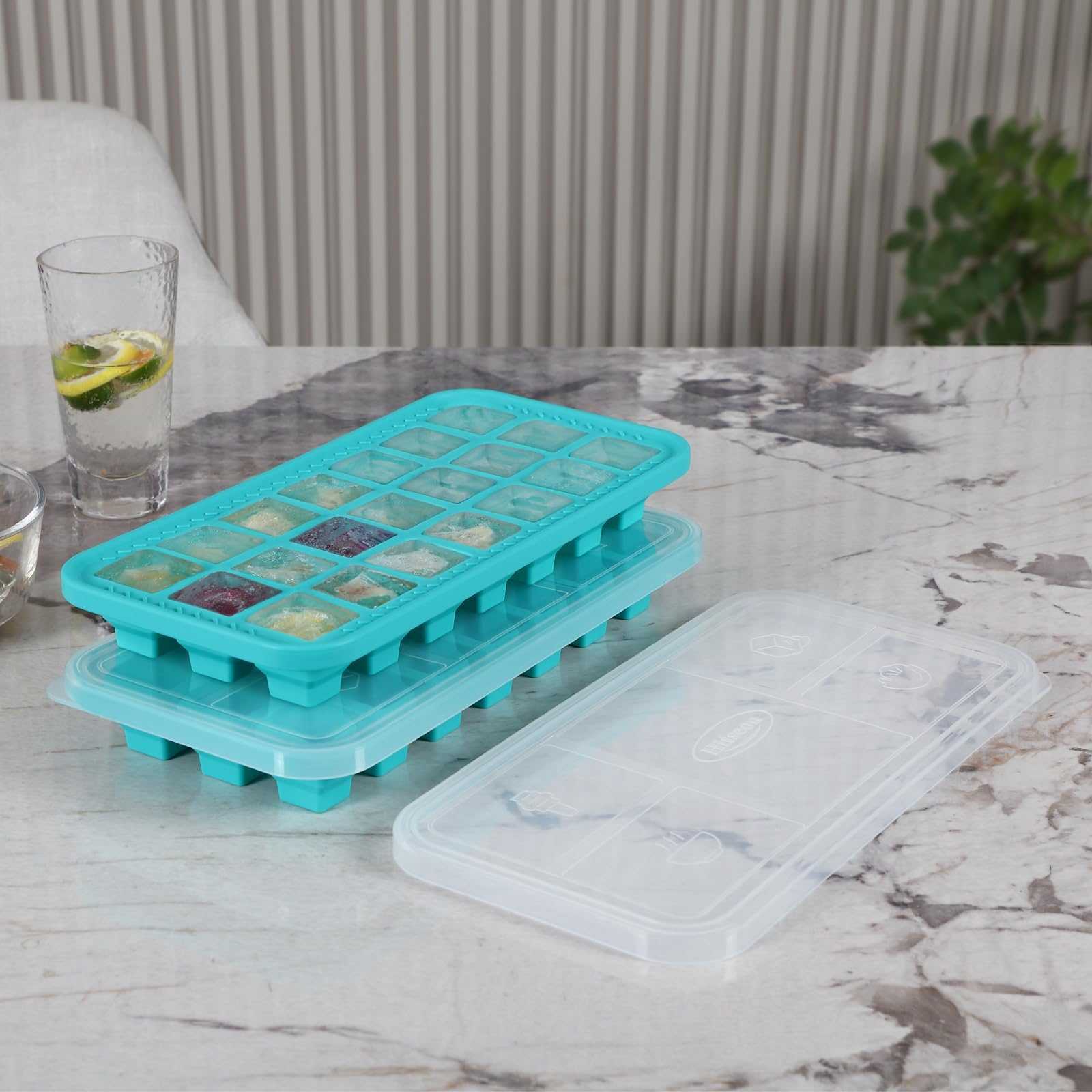 Amazon.com: Rtteri 36 Pack Ice Cube Tray with Lid Silicone Ice Tray 504 ...