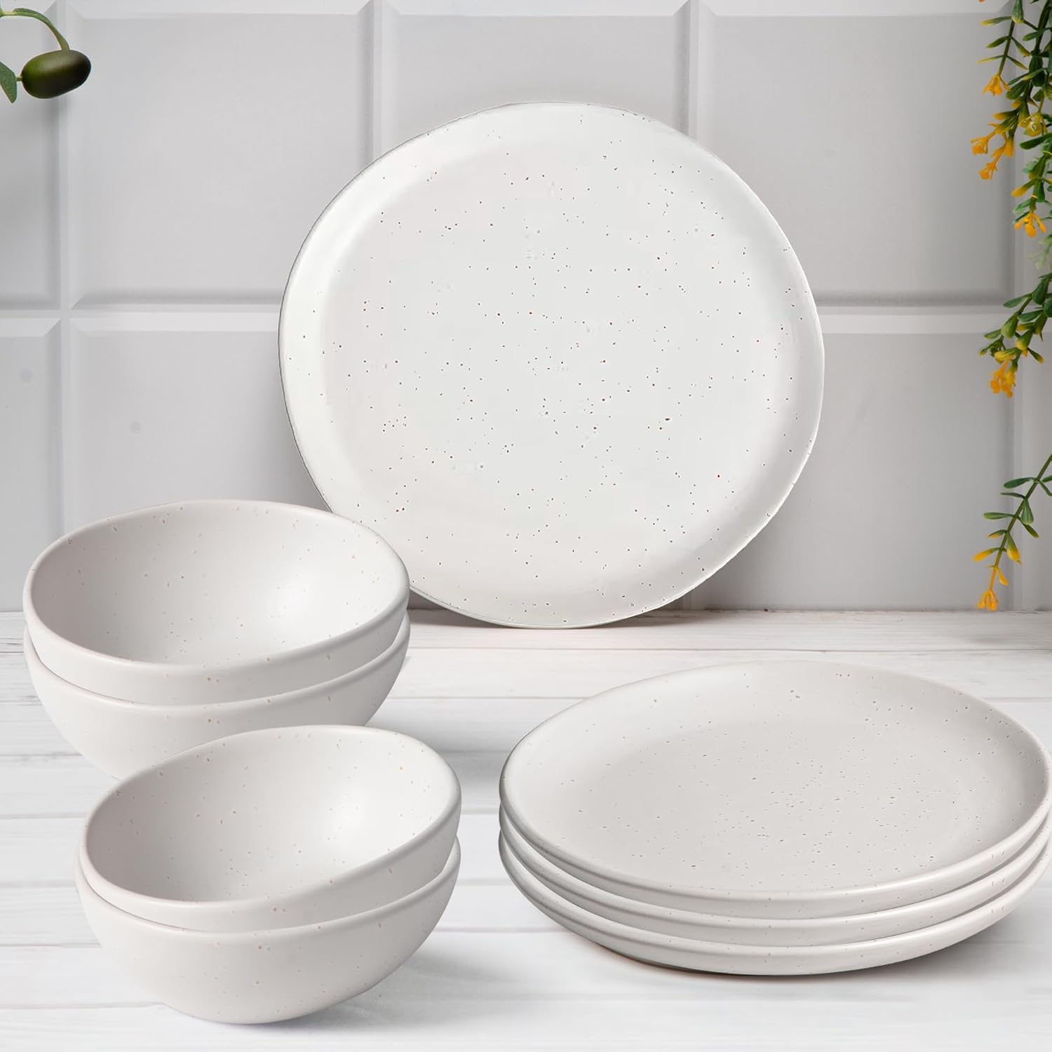 Anko Bodrum Stoneware 8 pcs Dinner Set | Premium Crockery for Dining ...
