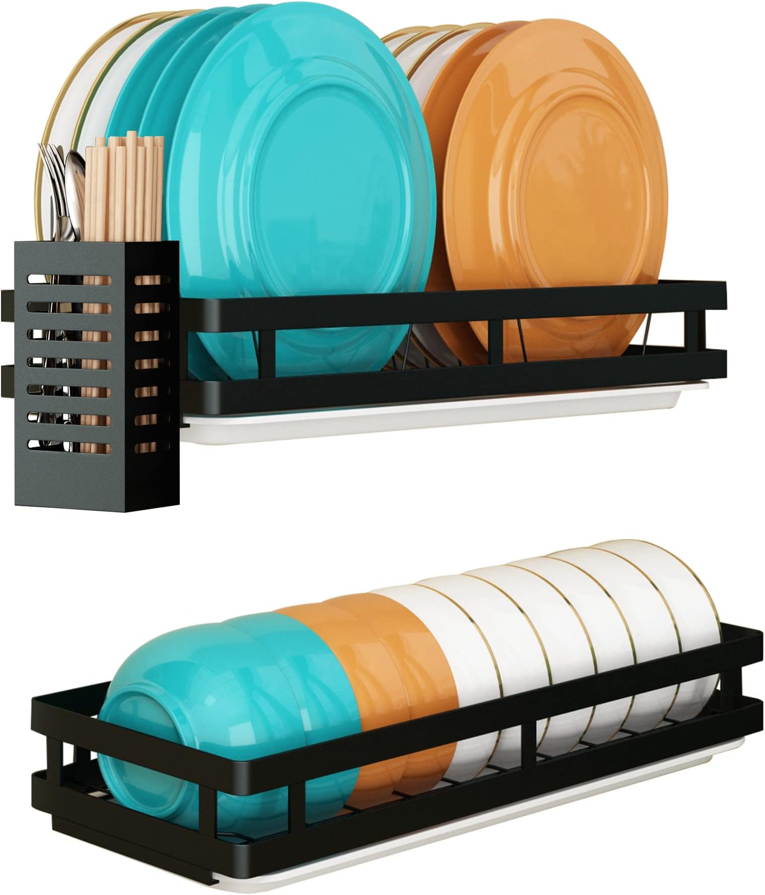 Amazon.com - Couguarack Wall Mounted Dish Drying Rack, Stainless Steel ...