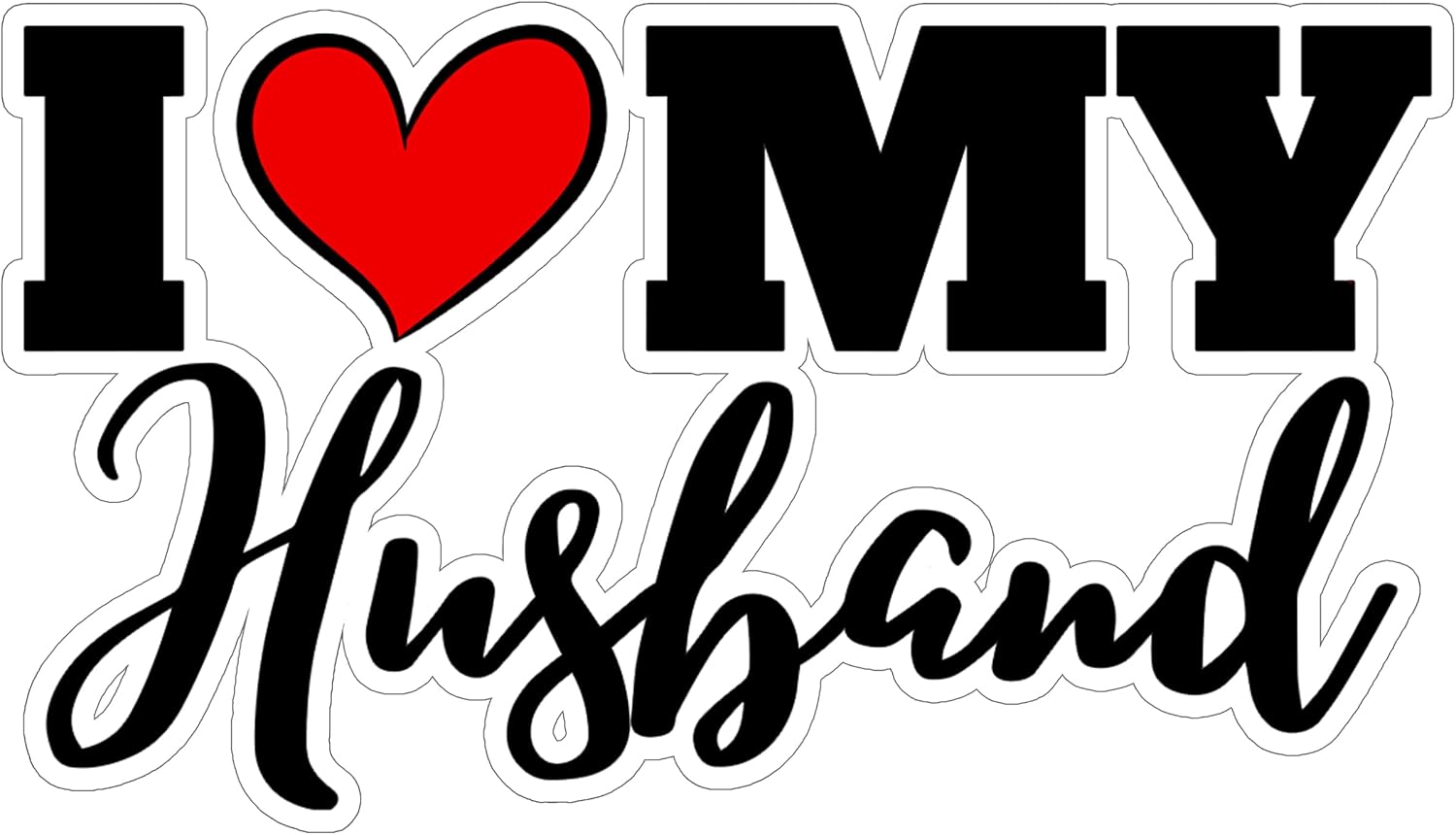 Amazon.com: I Love My Husband Sticker 4 Inch Marriage Wife Gift ...