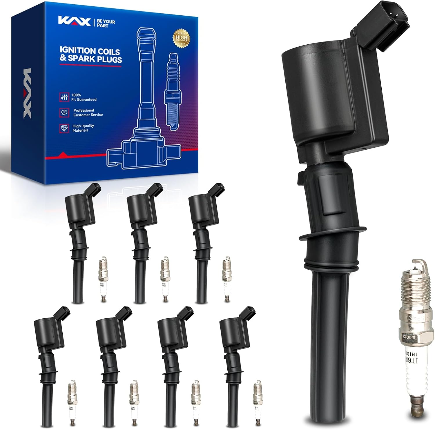 Amazon.com: OEM Performance Set of 8 FD503 Ignition Coils & Double ...