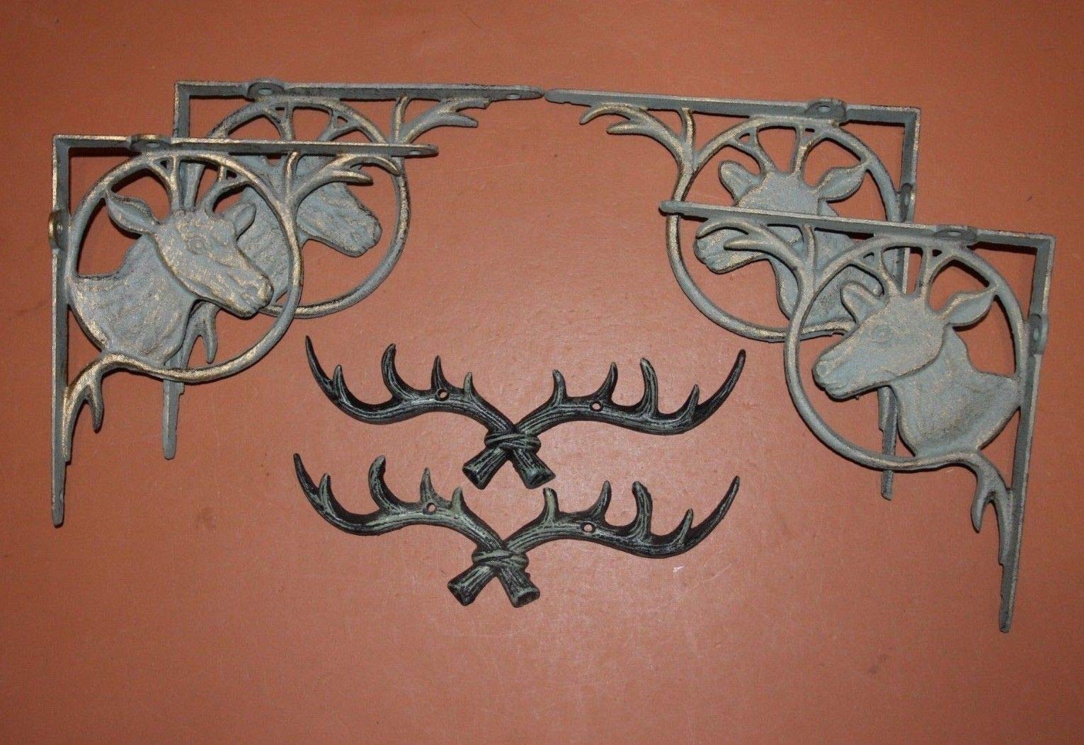 Amazon.com: Southern Metal Deer Hunter Wall Mounted Antler Deer Decor ...