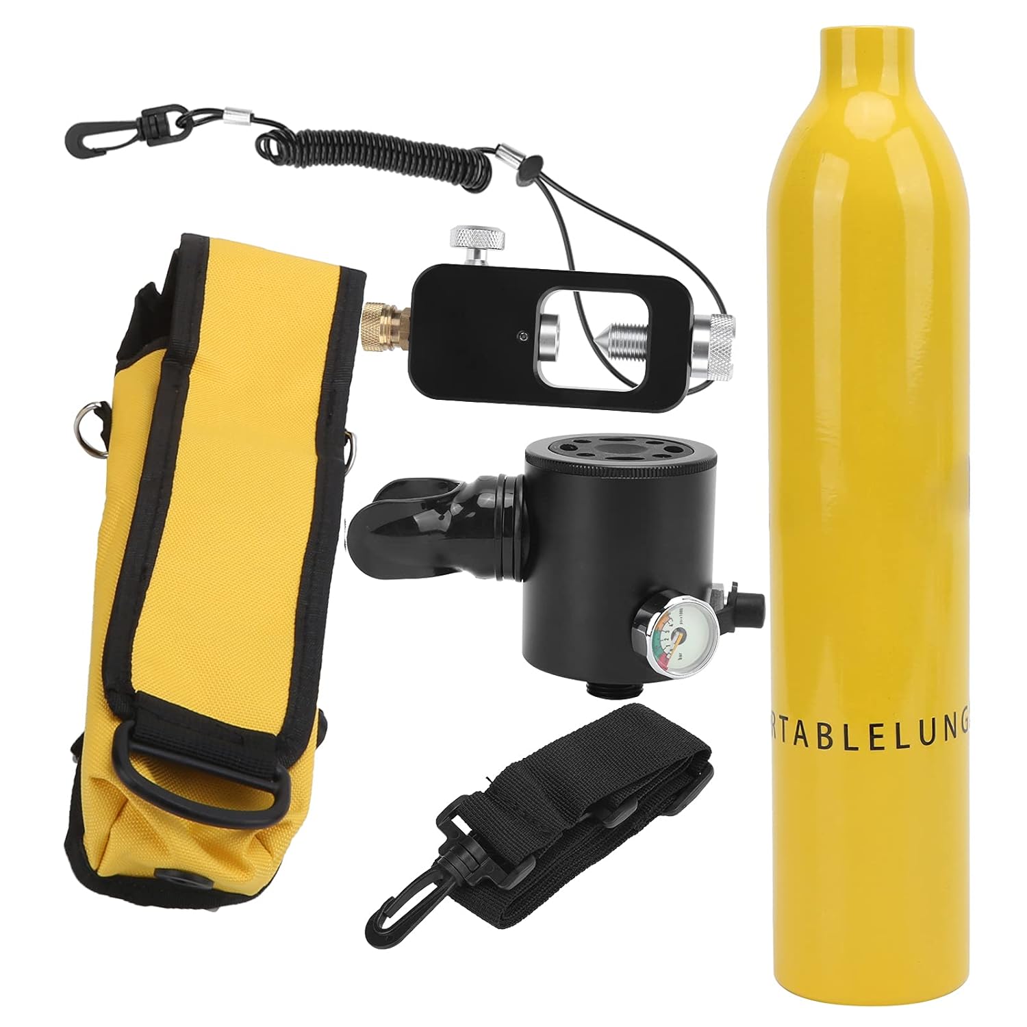 EXCLUZO Oxygen Tank for Scuba Diving, 0.5L 100L Gas Capacity Scuba Tank ...
