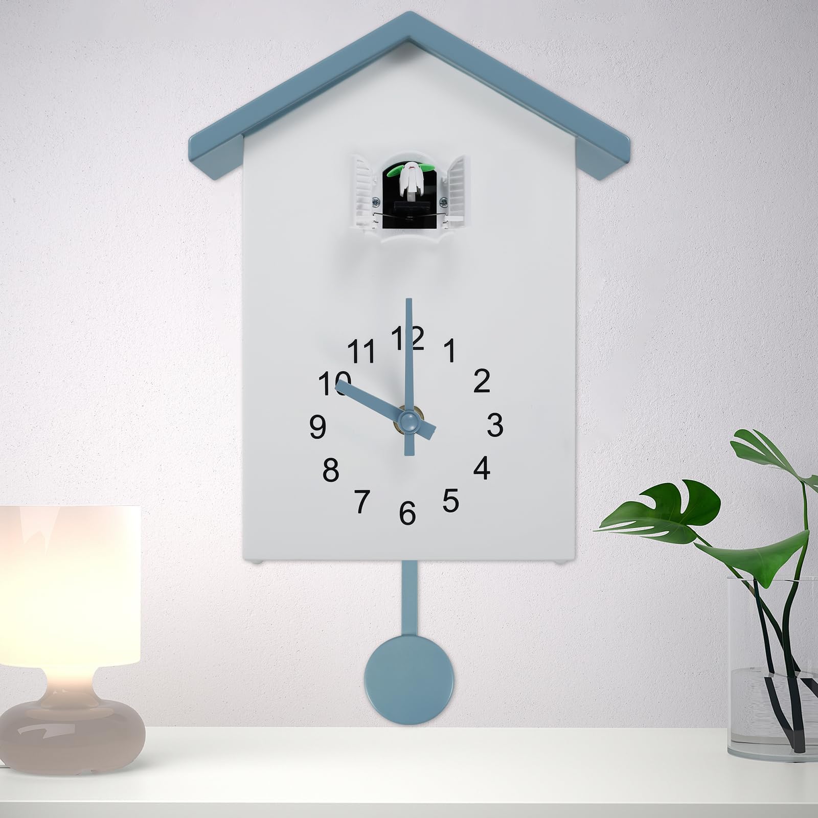 Eummy Cuckoo Clock with Chimer Minimalist Cuckoo Sound Clock with Pendulum Delicate Cuckoo Clock ...