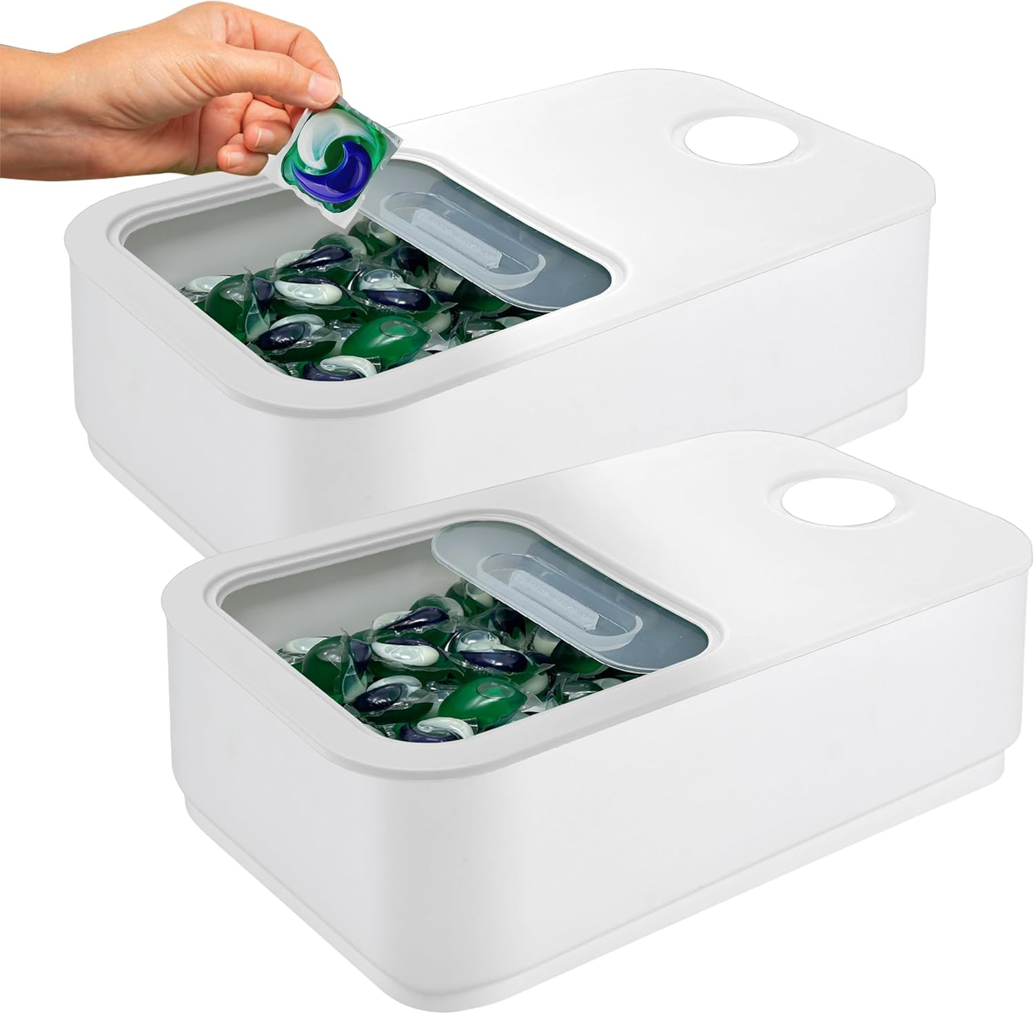Amazon.com: Skywin Large Laundry Pods Container with Slide Lid, 2 Pack ...