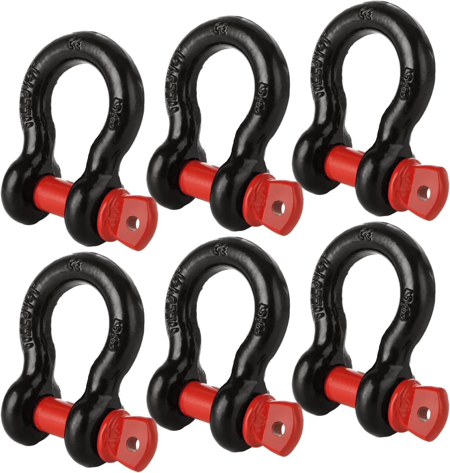 Amazon.com: 6PCS 5/8 D Ring Shackle 3.25 Ton (7165 Lbs) Capacity Screw ...
