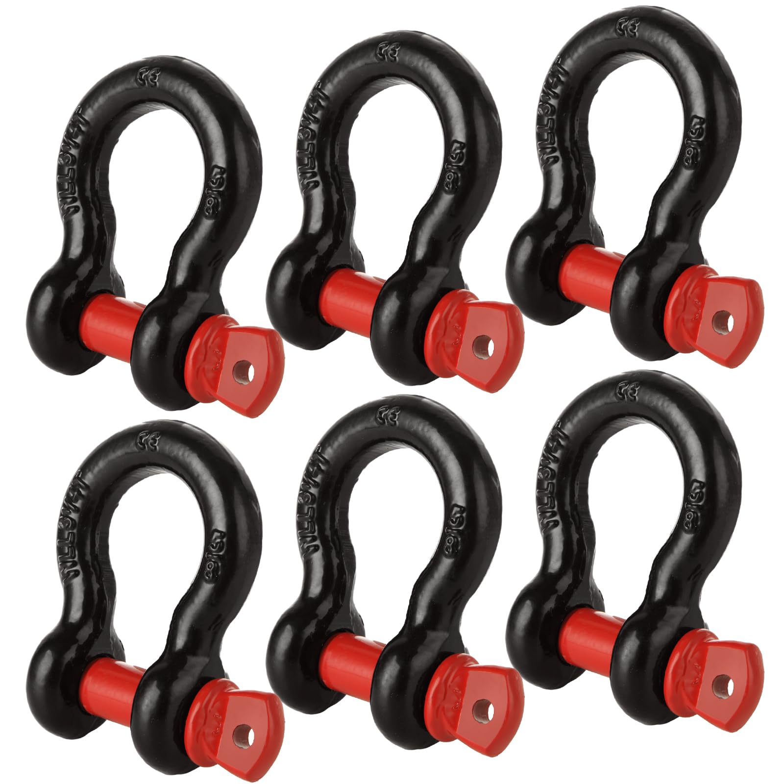 Snapklik.com : 6PCS 5/8 D Ring Shackle 3.25 Ton