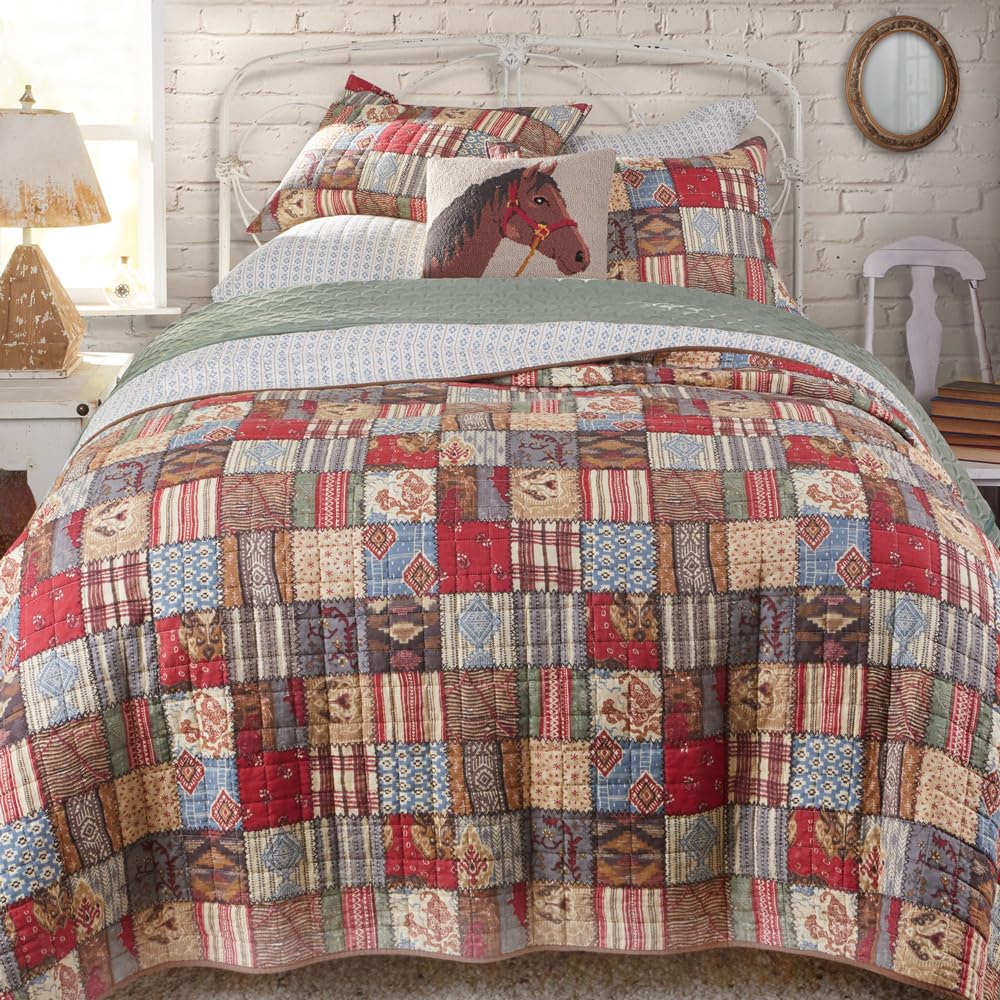 Amazon.com: Rod's - Southwest Vintage Patch Quilt - King Quilt ...