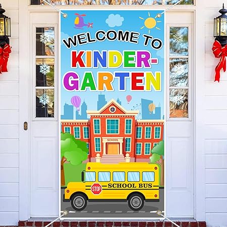 Amazon.com: Welcome To Kindergarten Banner First Day of kindergarten ...