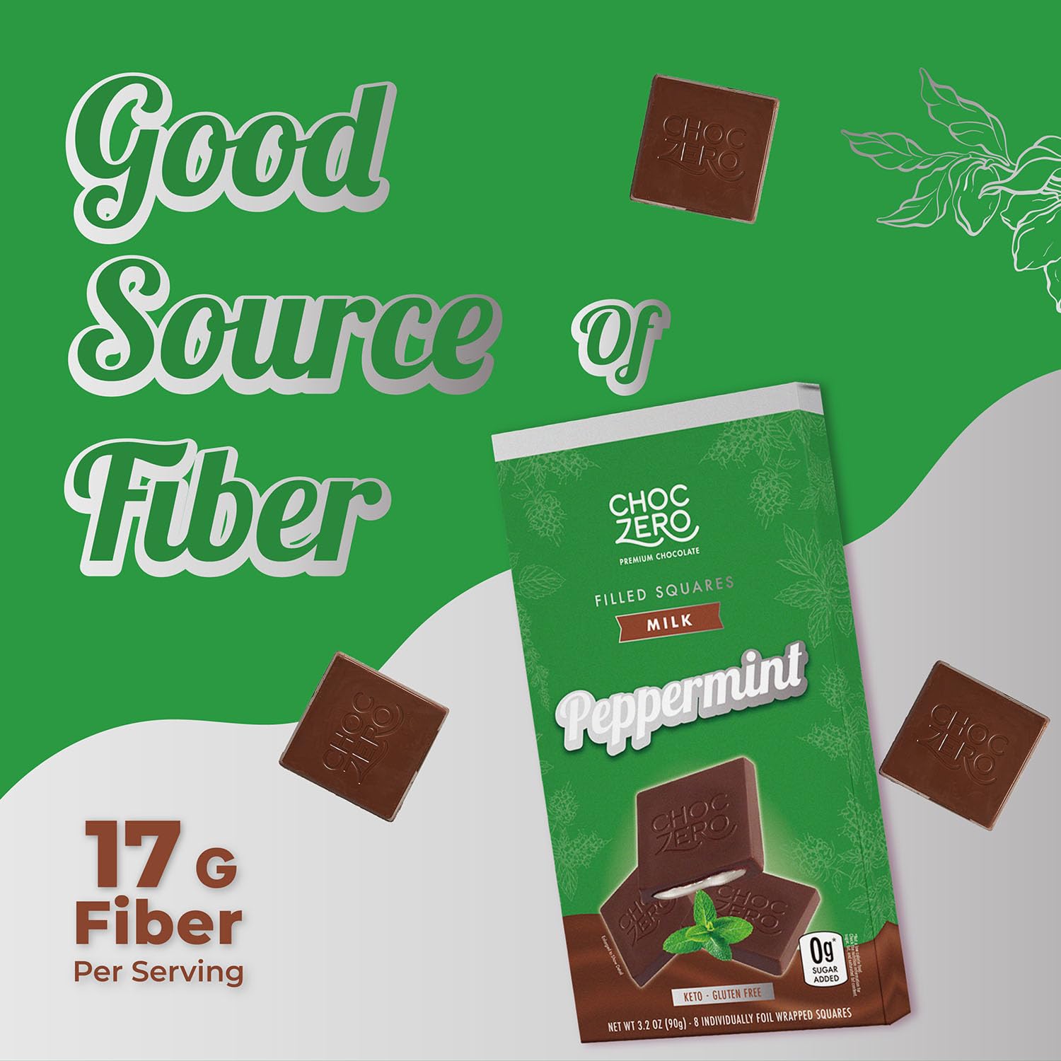 Snapklik.com : ChocZero Milk Chocolate Peppermint Patties Squares, No ...