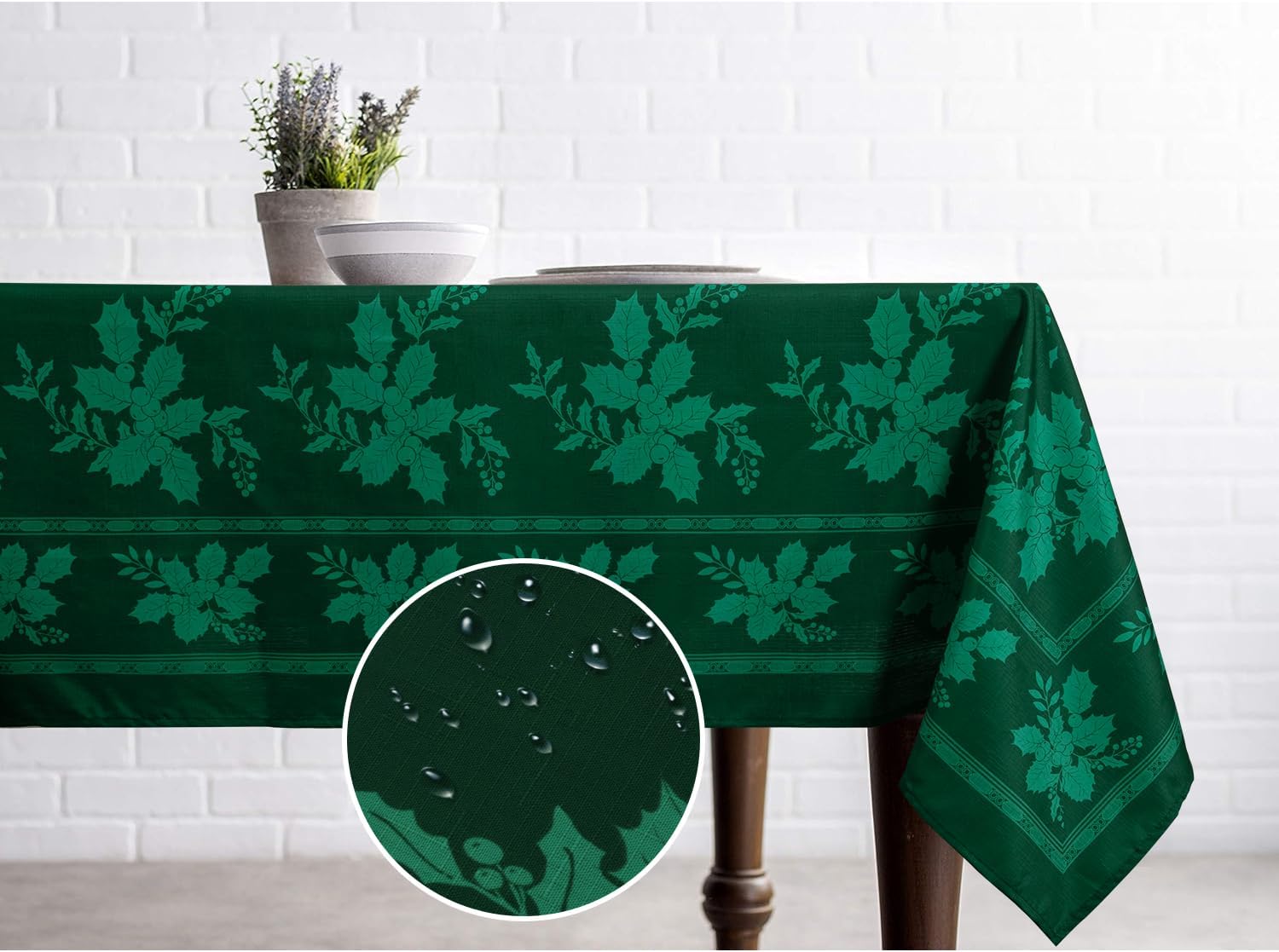 Amazon.com: ColorBird Christmas Tablecloth for Rectangle Tables, Dark ...