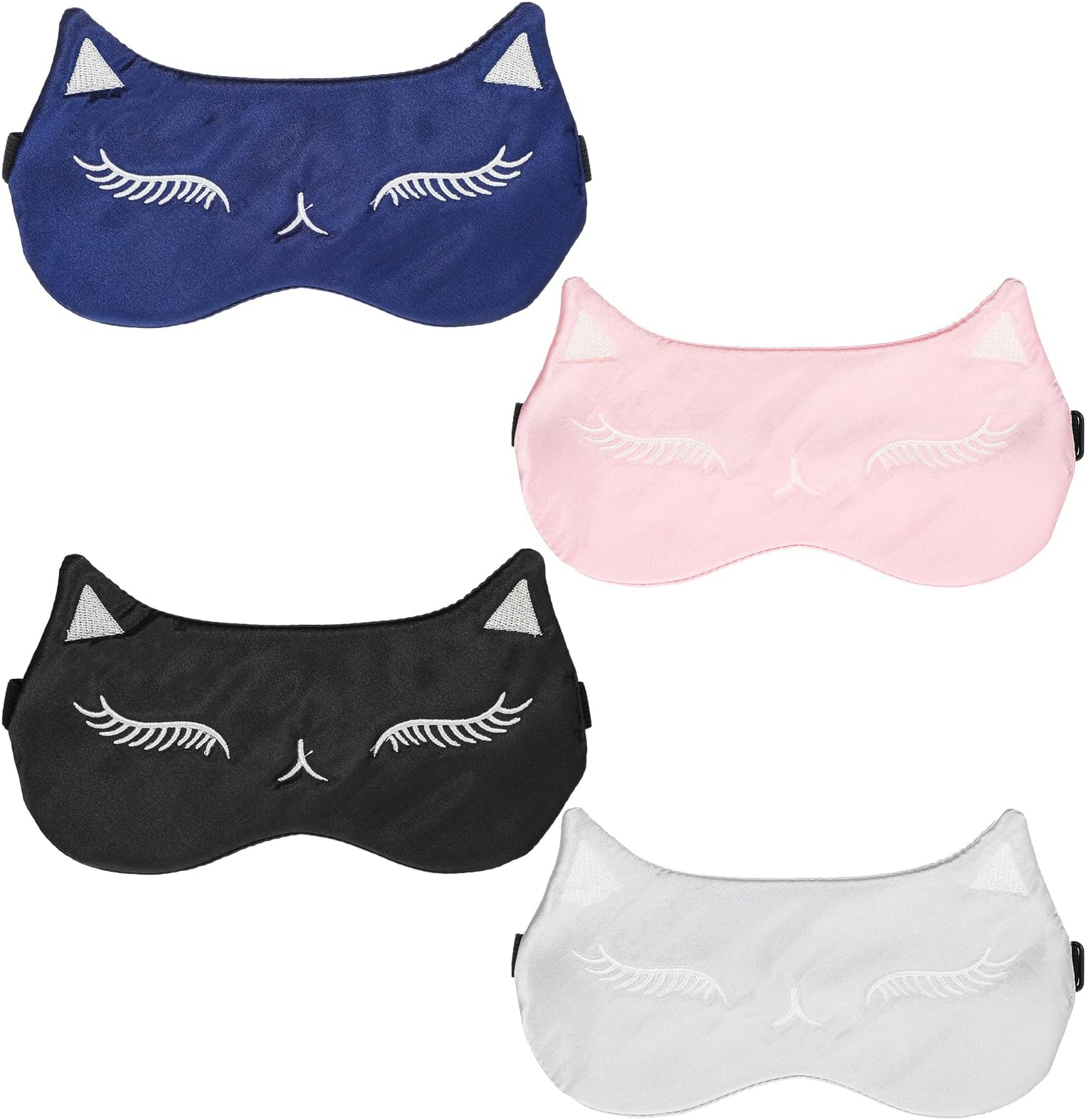 Amazon.com: Mukveitn Cute Cat Sleep Mask for Kids, 2 Pack Silk Sleeping ...