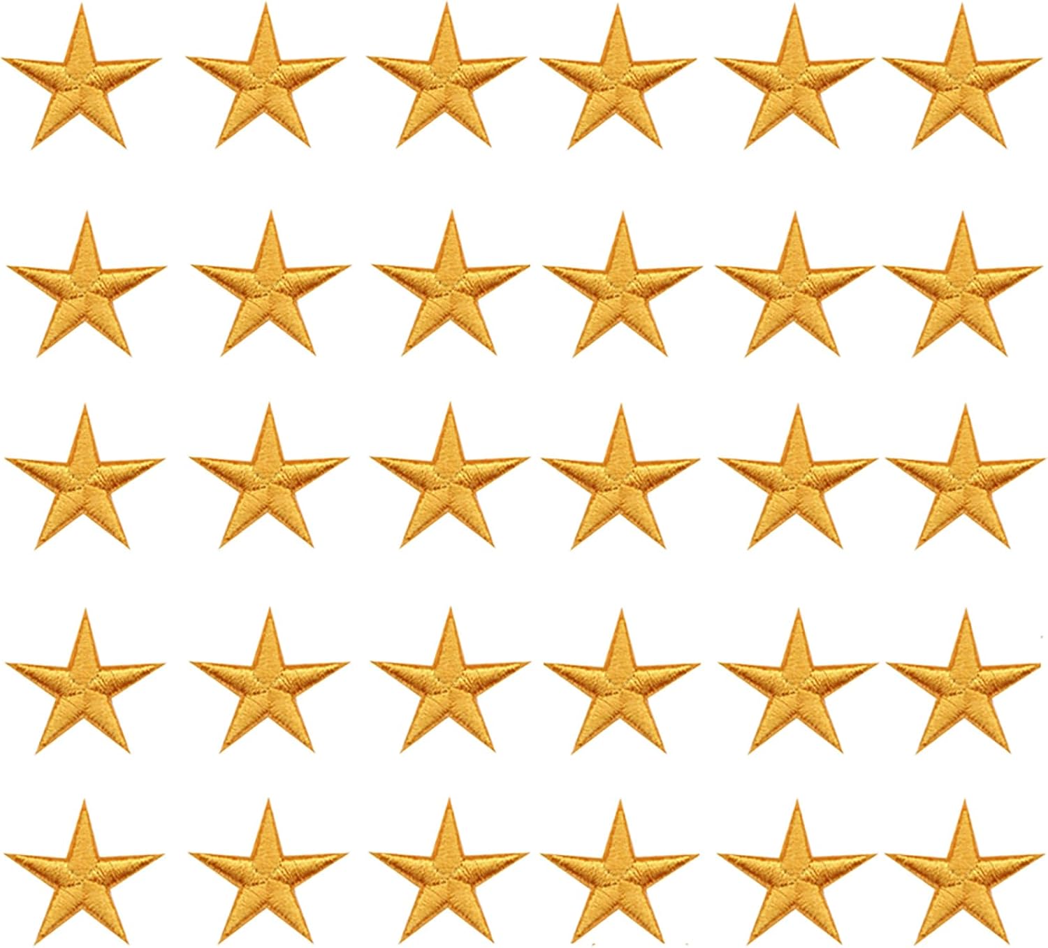 Amazon.com: 30 Pcs Gold Star Patches Iron on, 1.2 Inch Iron on Stars ...