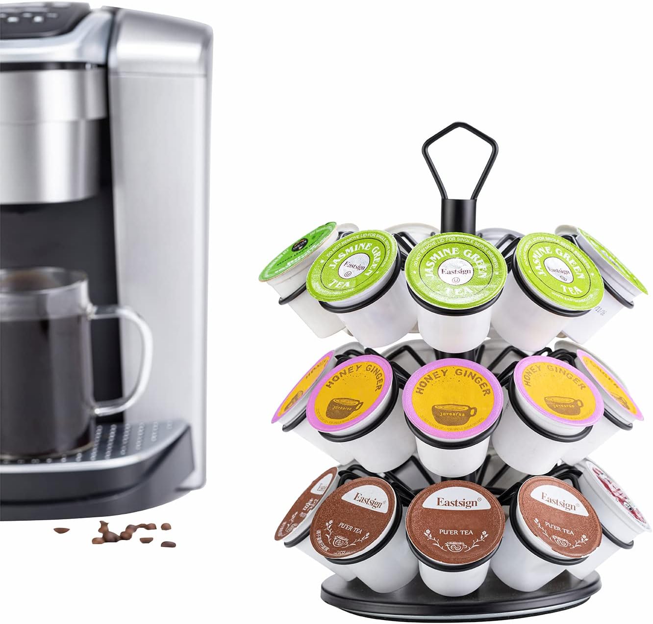 Amazon.com: Mind Reader Single Serve Coffee Pod Carousel, 30 Pod ...