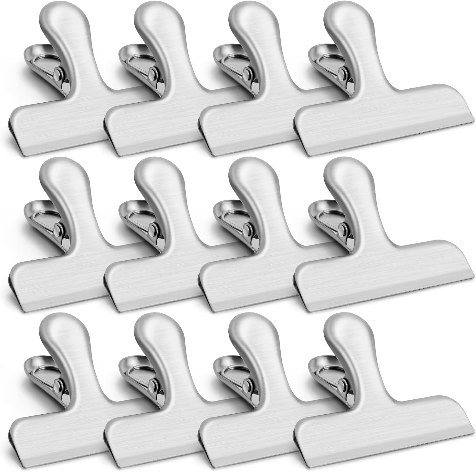 Amazon.com : VNDUEEY 12 Pack Stainless Steel Chip Clips, Bag Clips for ...