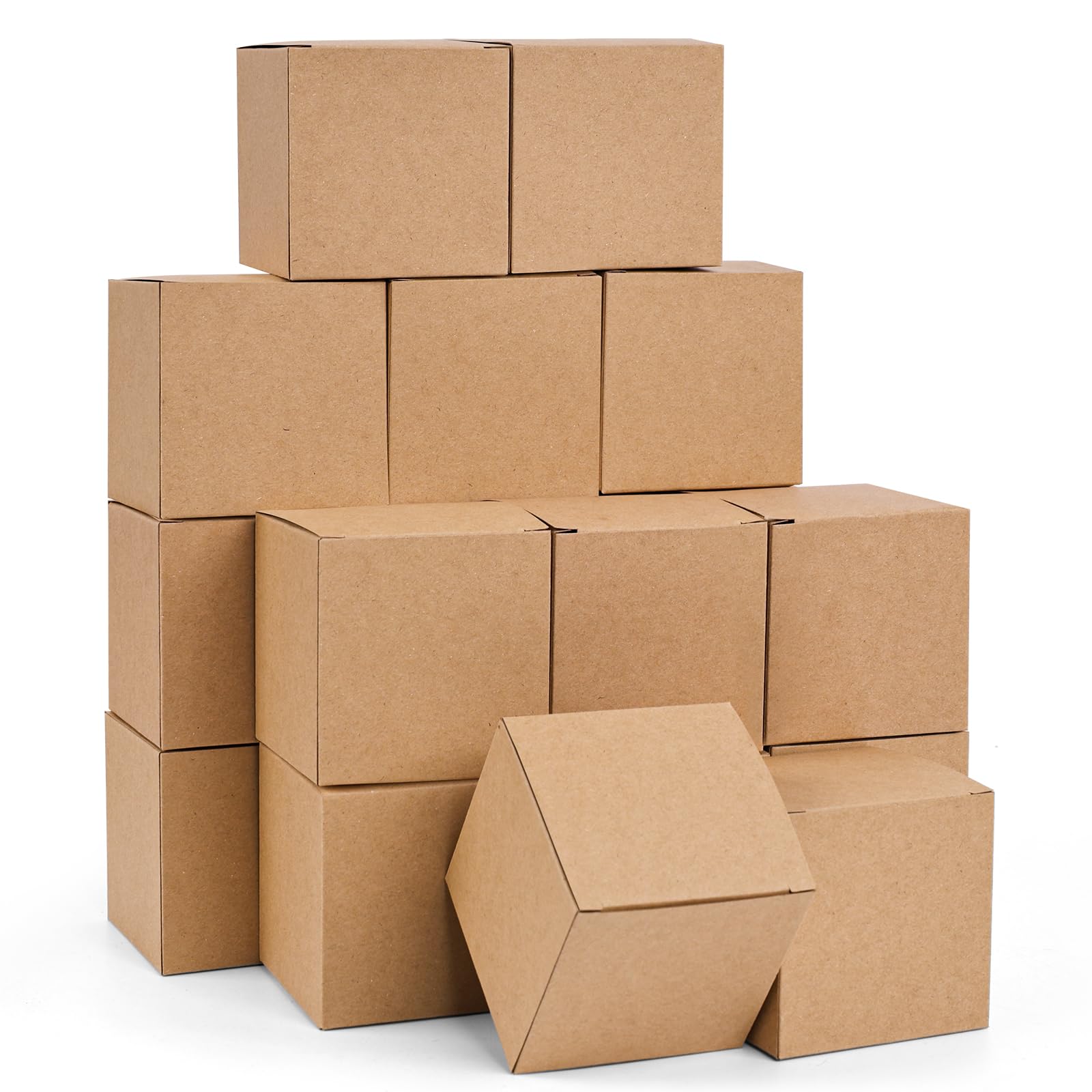 Amazon.com: VGOODALL 50PCS Mini Gift Boxes, Brown Tiny Cardboard Boxes ...