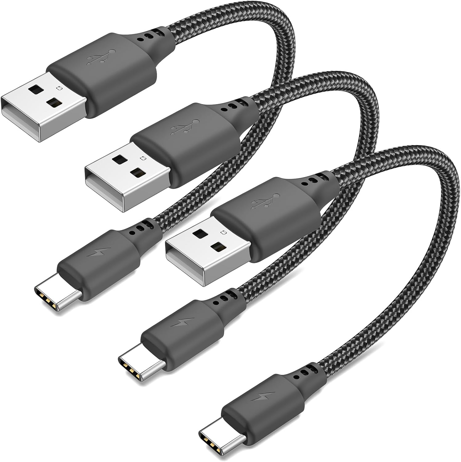 Amazon.com: 6 inch Short USB C Cable 3A Fast Charging, 3Pack 0.5ft USB ...