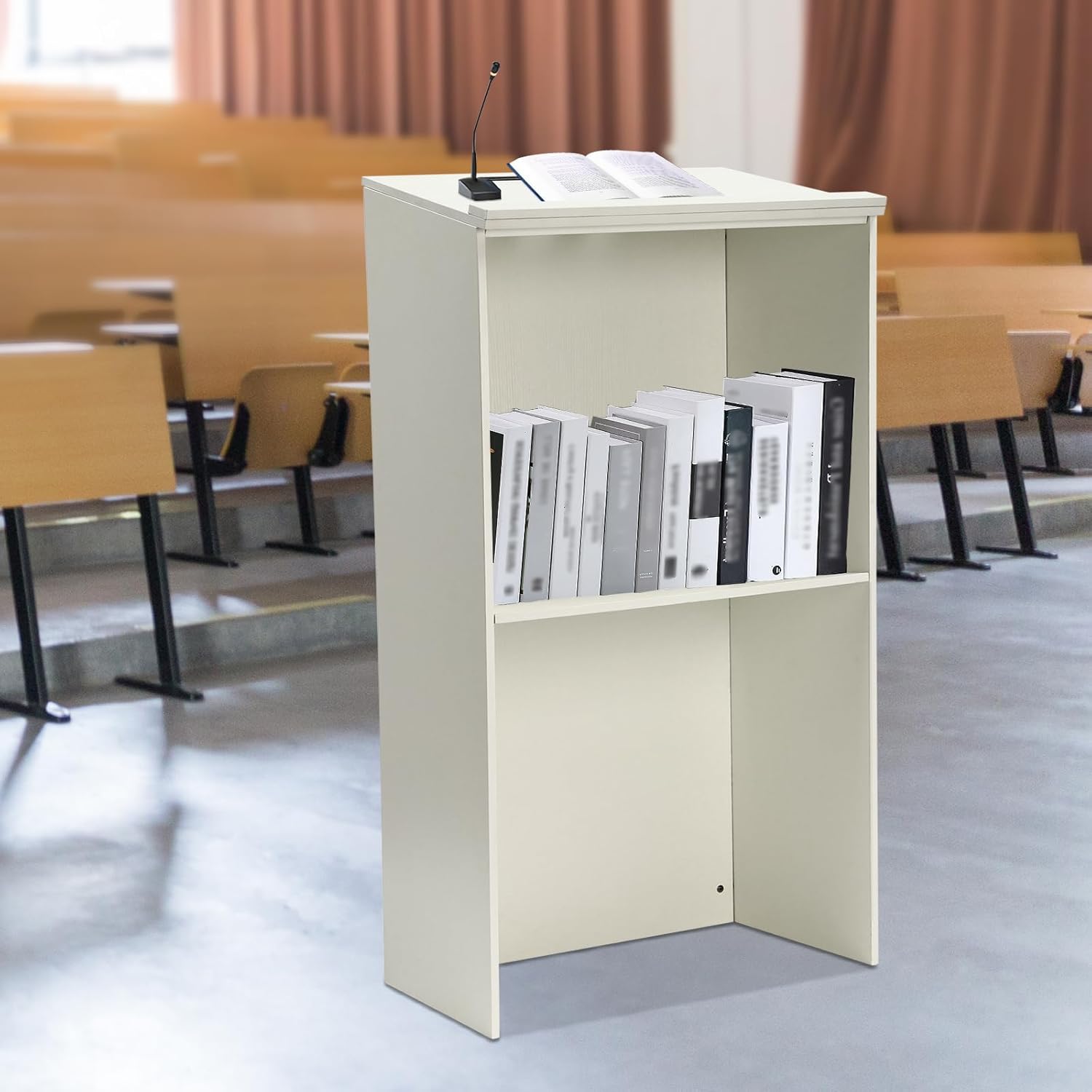 Amazon.com: Seoqudcty Portable Podium Lectern Desk with Spacious ...