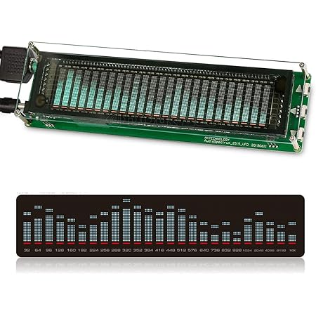 Dual Channel LED Sound Level Meter Display MIC Music Spectrum ...